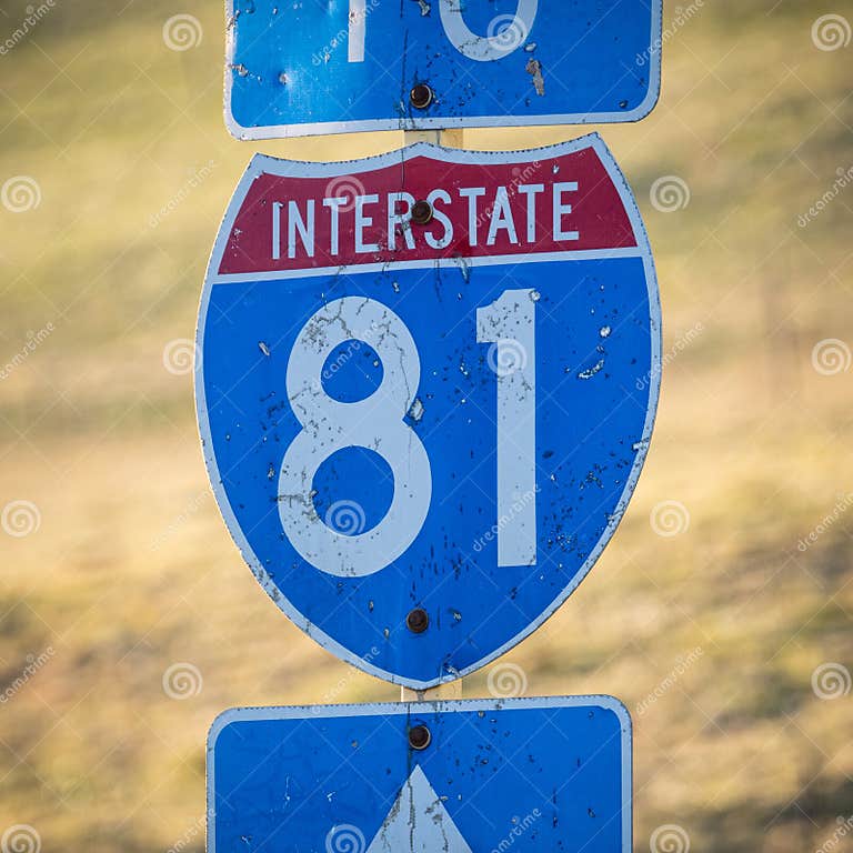 Interstate 81 Sign stock image. Image of design, road - 206319793