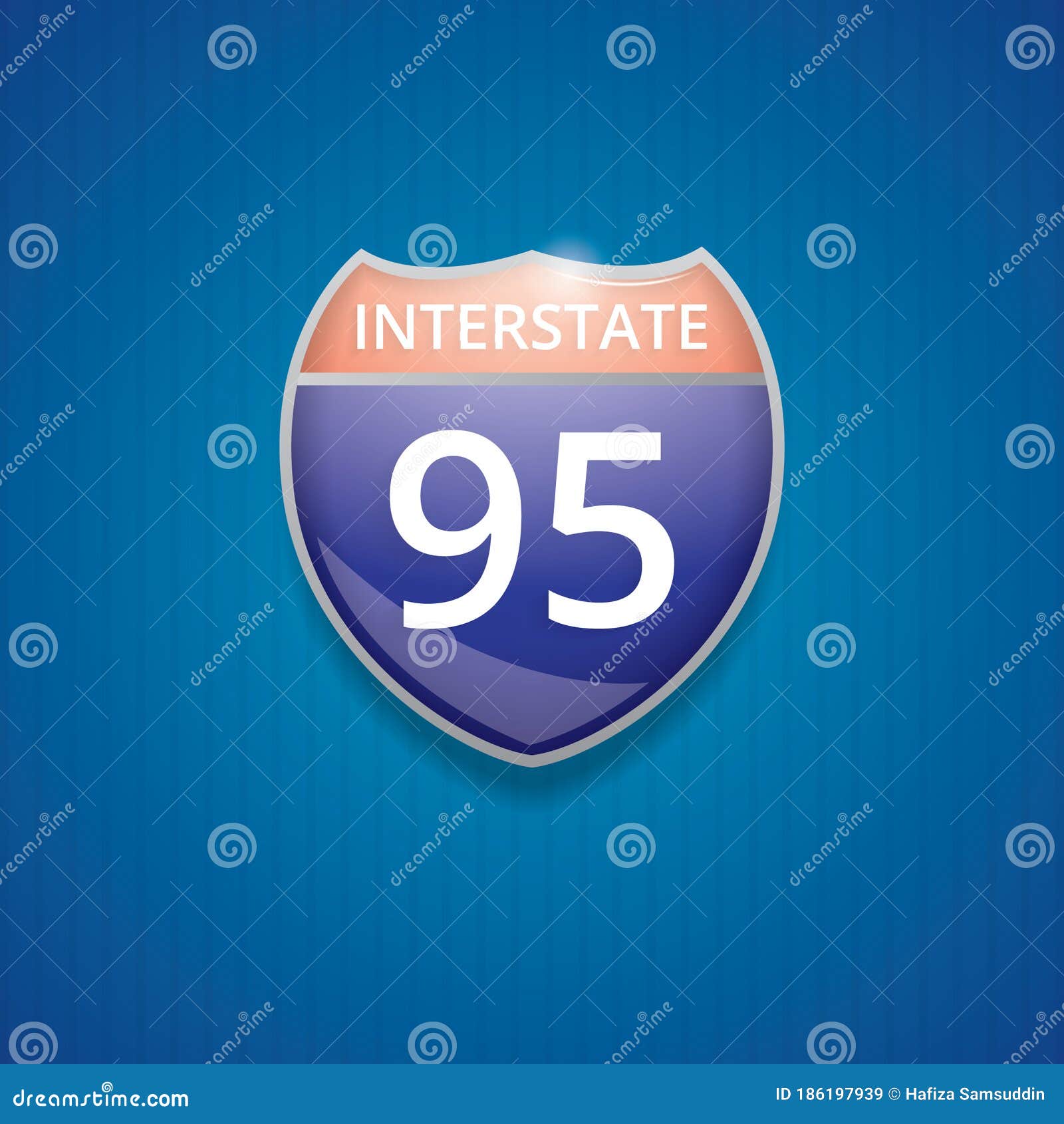 Interstate 95 Sign. Vector Illustration Decorative Design Stock Vector ...