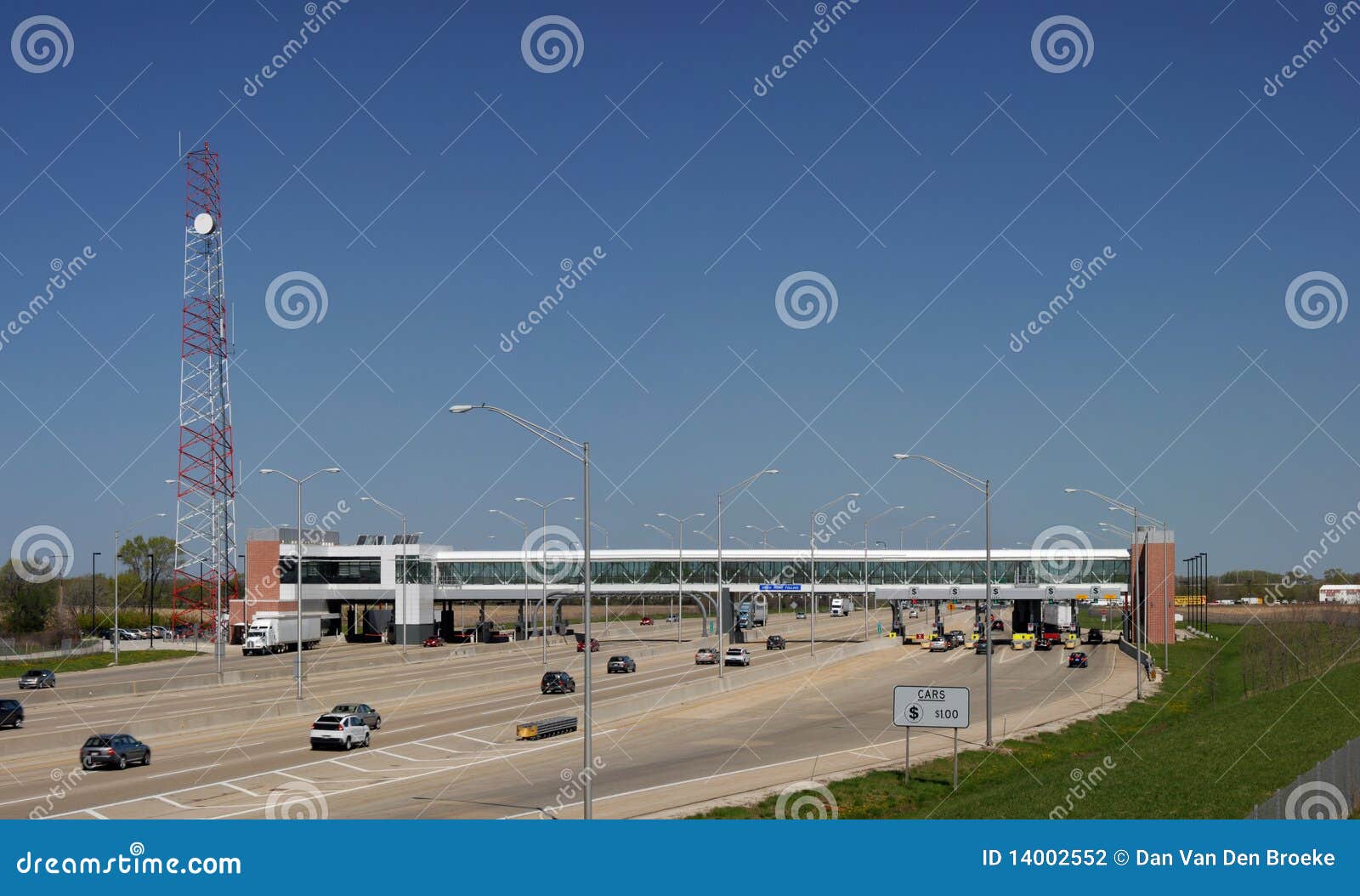 Interstate toll road gate stock photo. Image of vehicle - 14002552