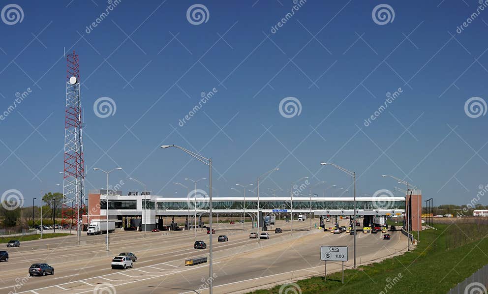Interstate toll road gate stock photo. Image of vehicle - 14002552