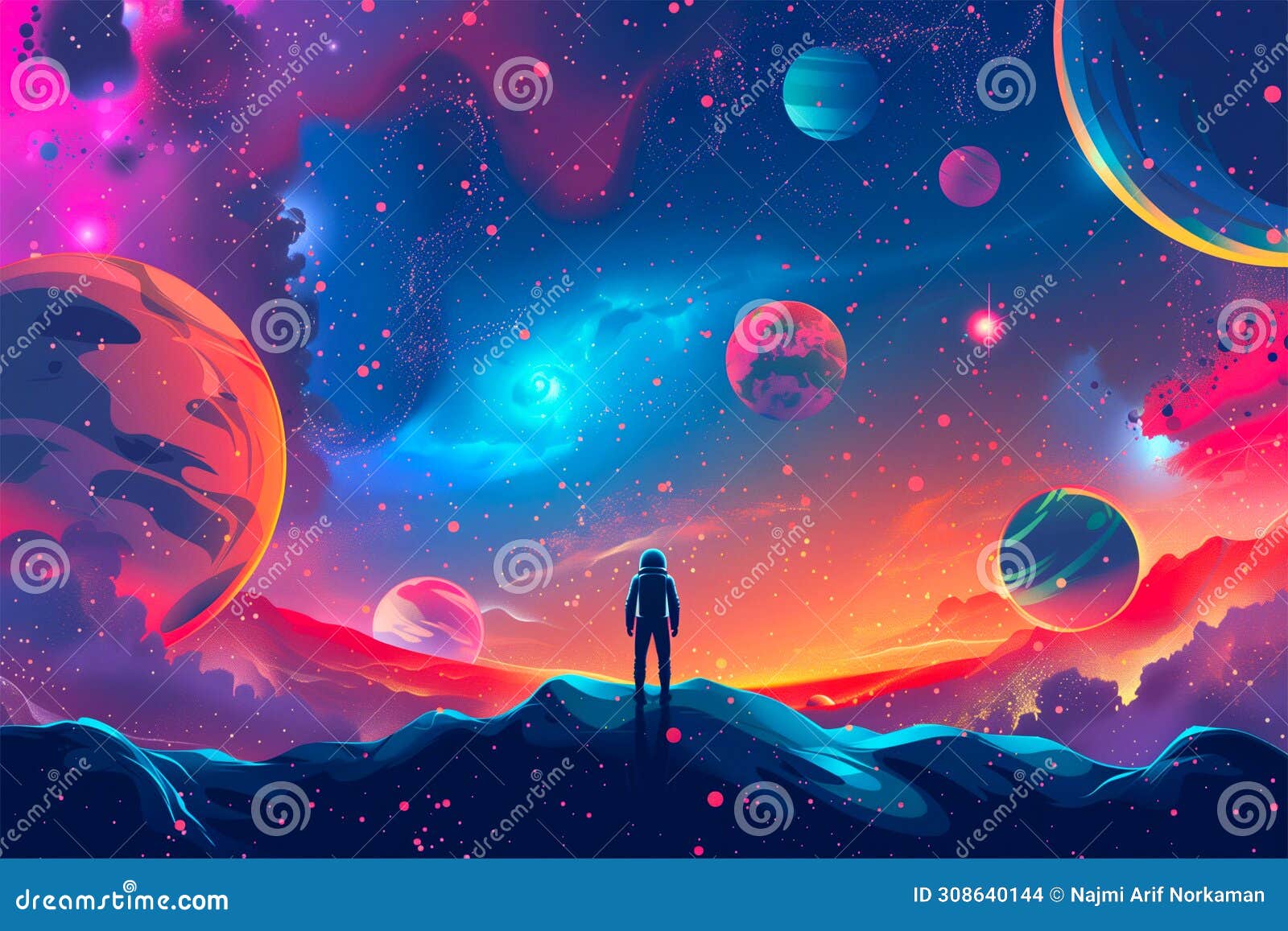 Interstellar Concept. Motion. Distortion Of Reality Inside Black Hole ...