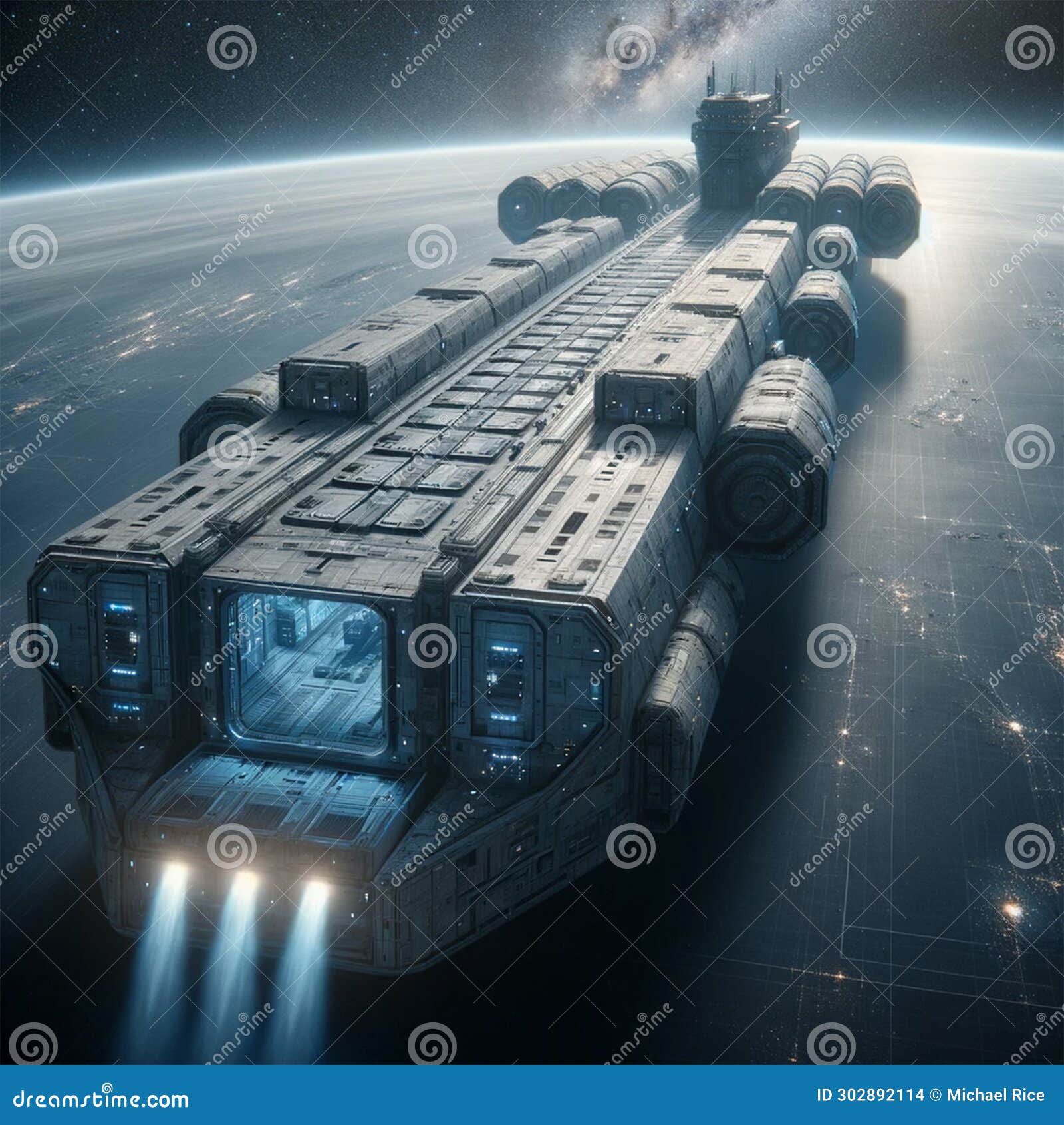Interstellar Cargo Voyage: AI Generated Science Fiction Space Ship ...