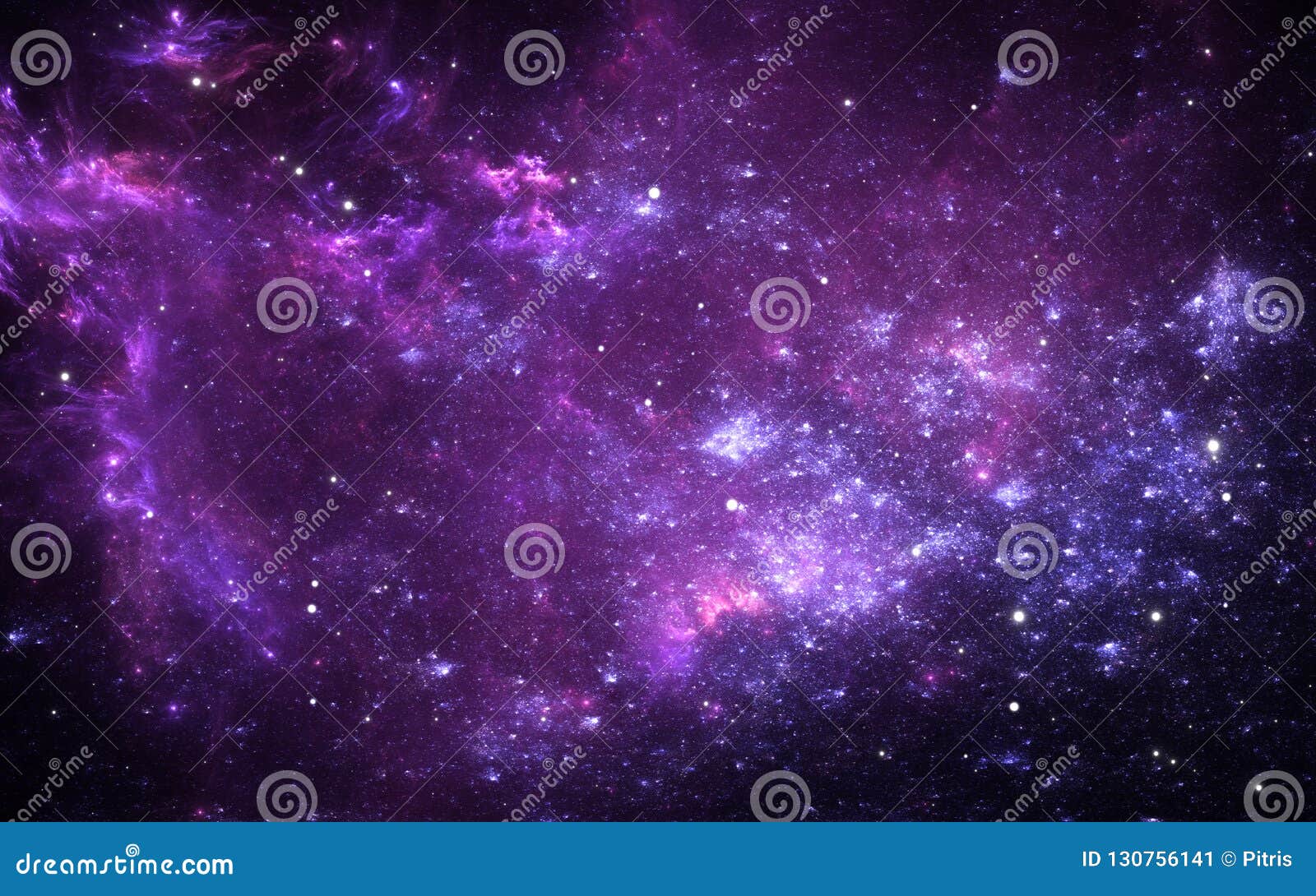 Interstellar Cloud of Dust and Gas. Space Background with Nebula and ...