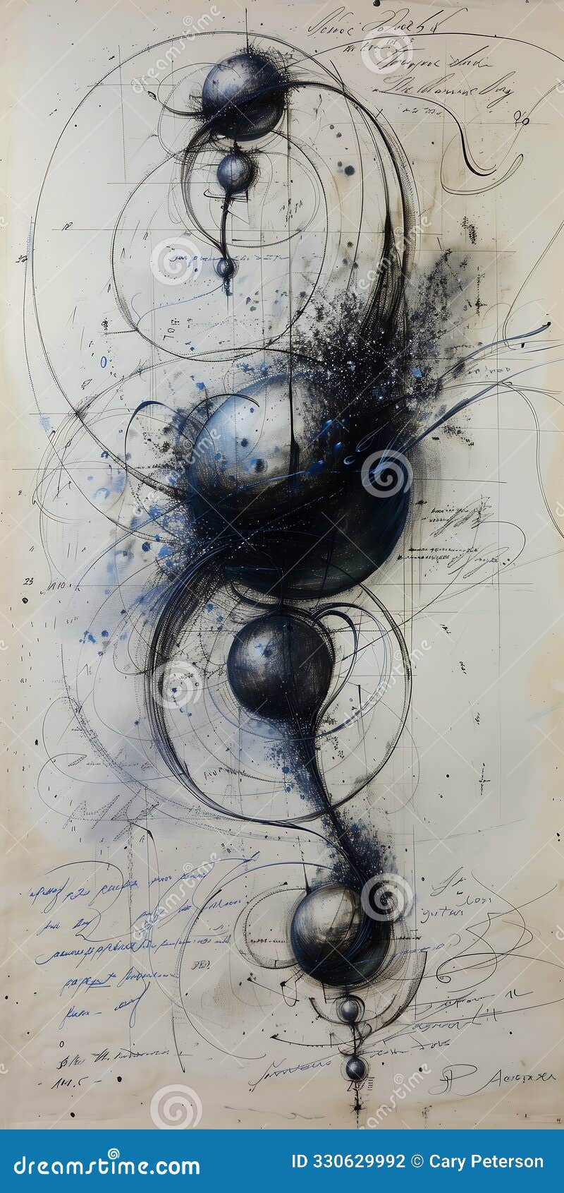 Interstellar Convergence: a Cosmic Installation of Handwritten E Stock ...