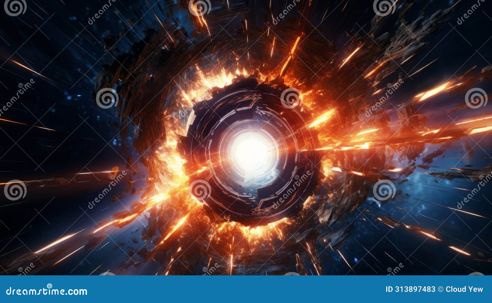 Interstellar Journey through a Captivating Hyper Space Stock ...