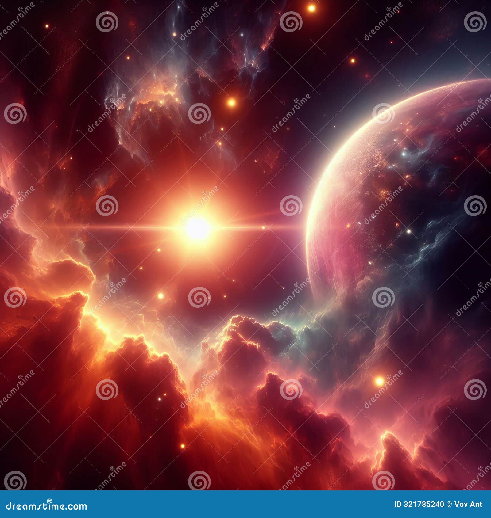 Interstellar Medium Space Space between Stars that Contains As Stock ...