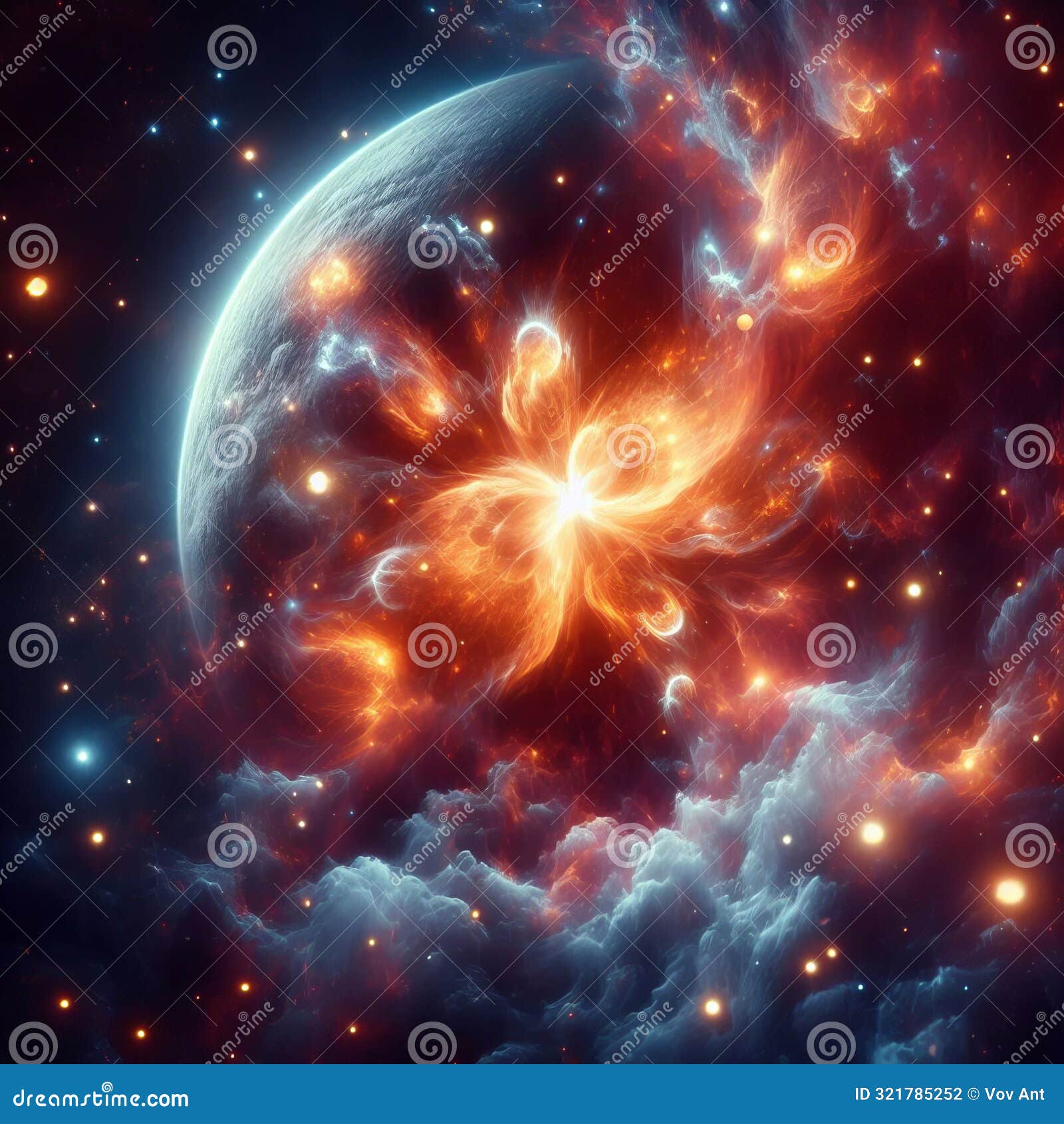 Interstellar Medium Space Space between Stars that Contains As Stock ...