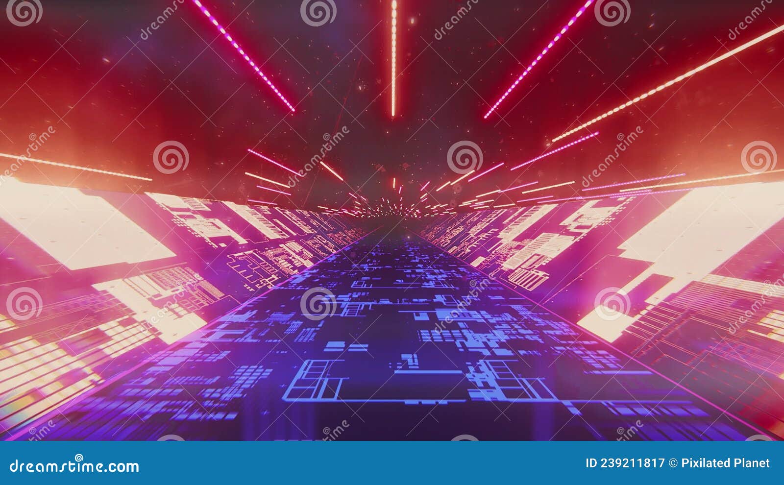 Interstellar Neon Highway with Hyper Speed Jumps Seamless Loop Stock ...