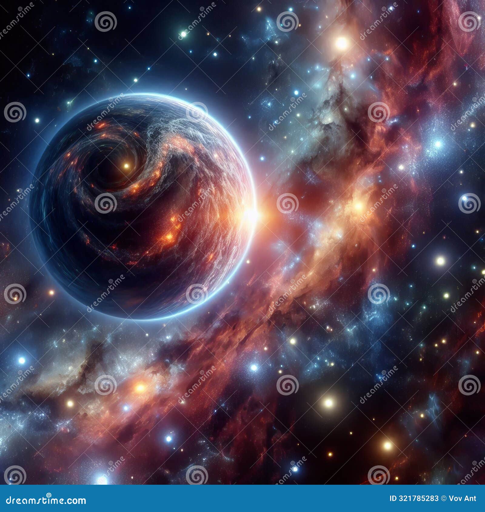 Interstellar Space the Space between Star Systems within a Gal Stock ...