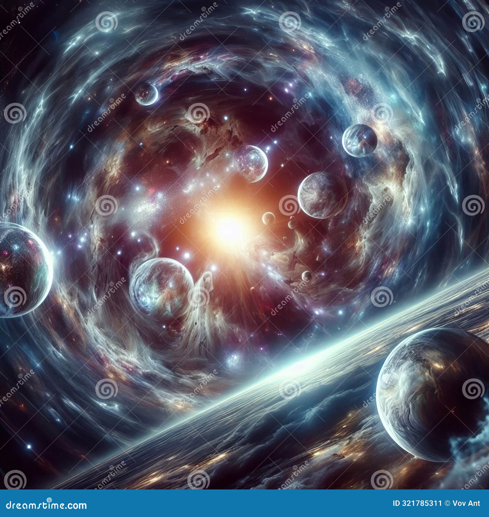 Interstellar Space the Space between Star Systems within a Gal Stock ...