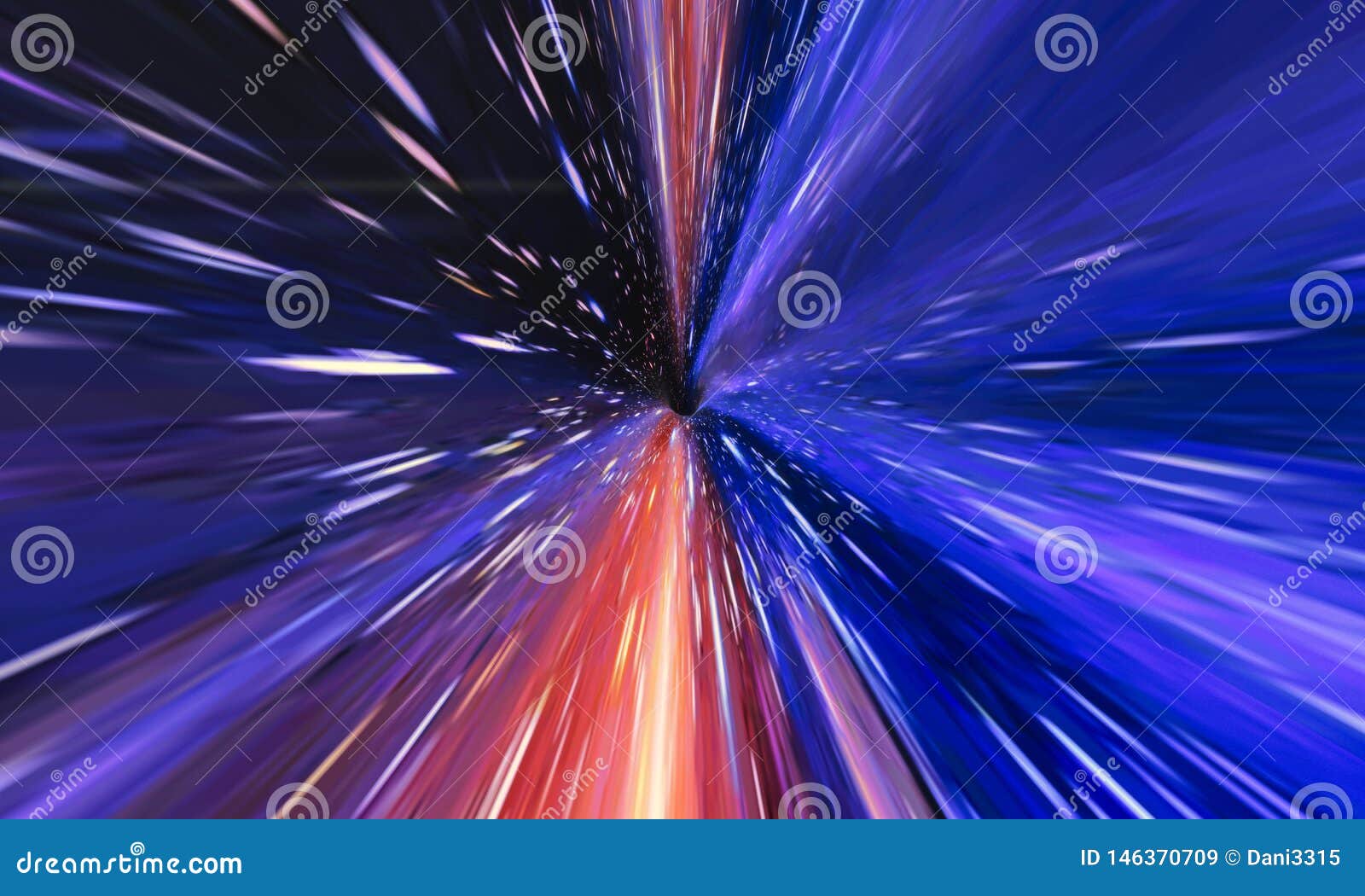 Interstellar, Time Travel and Hyper Jump in Space Stock Illustration ...