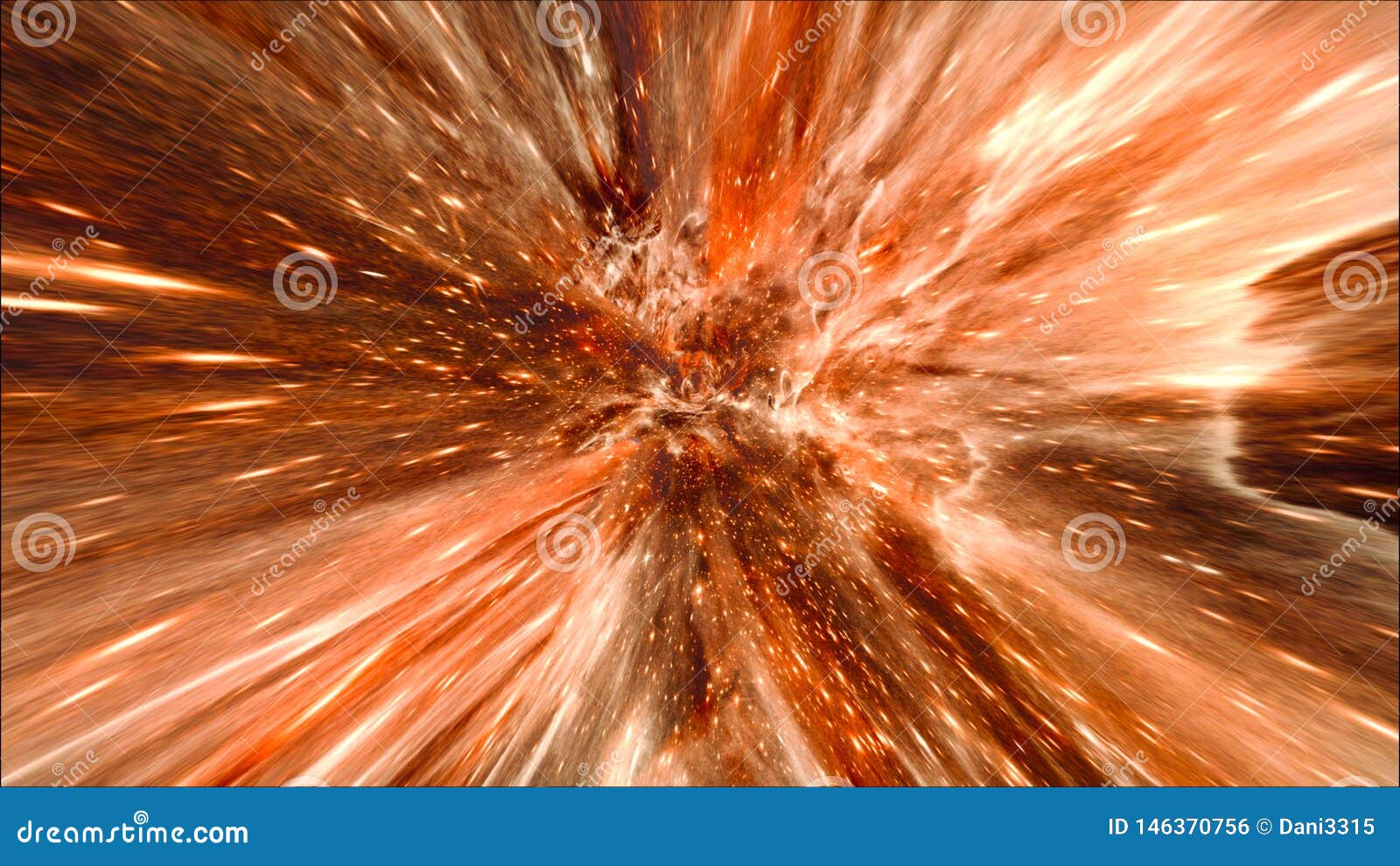 Interstellar, Time Travel and Hyper Jump in Space Stock Illustration ...