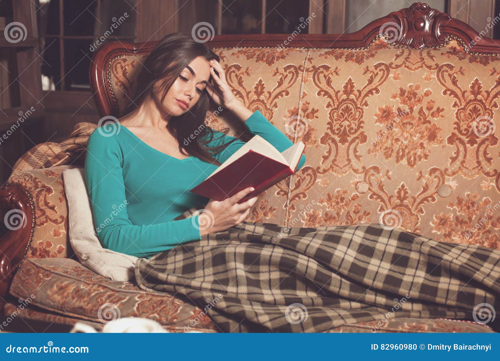 Intersting book and woman stock photo. Image of reading - 82960980