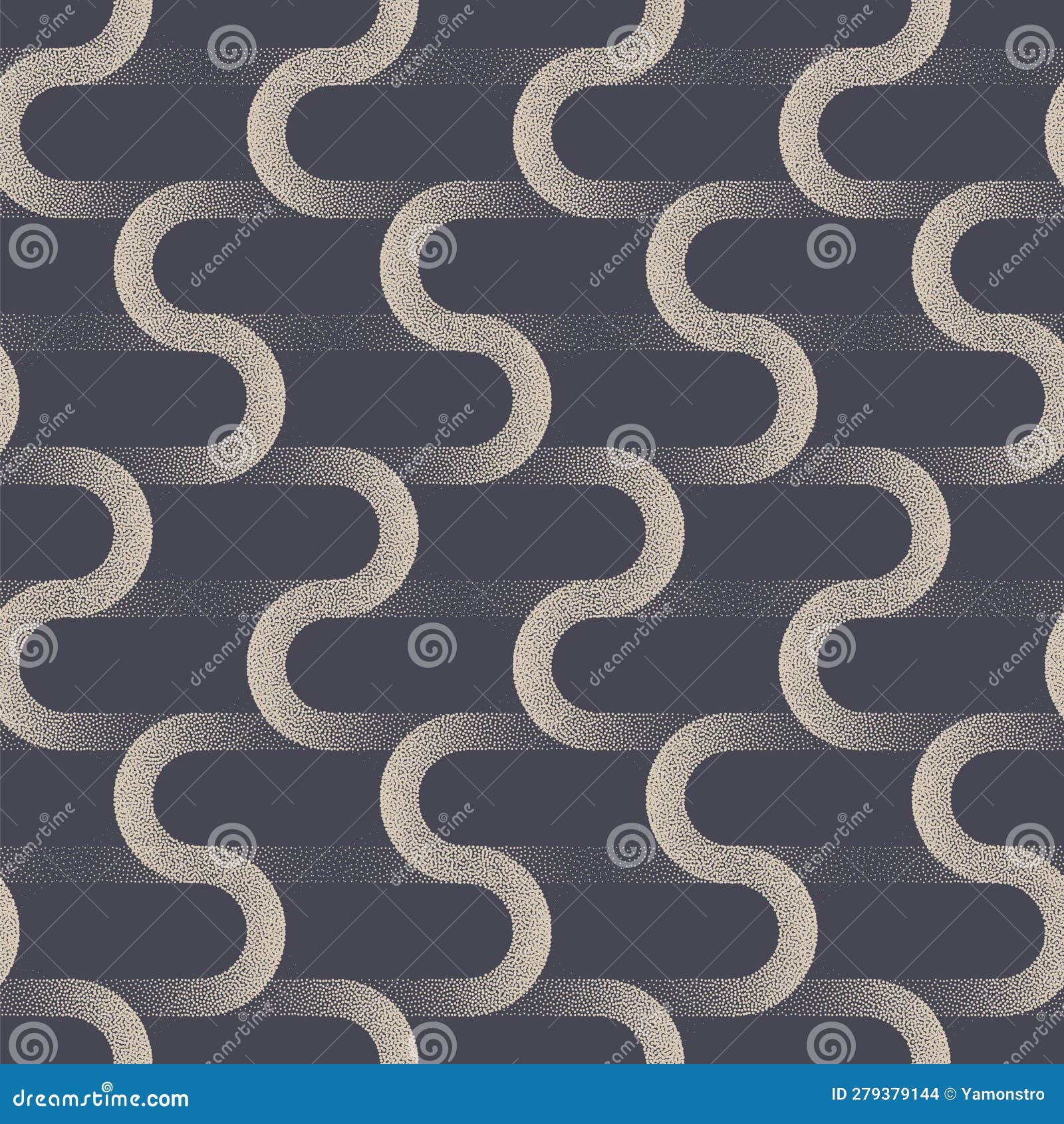 Intertwine Overlay Wavy Lines Seamless Pattern Vector Dotted Abstract ...