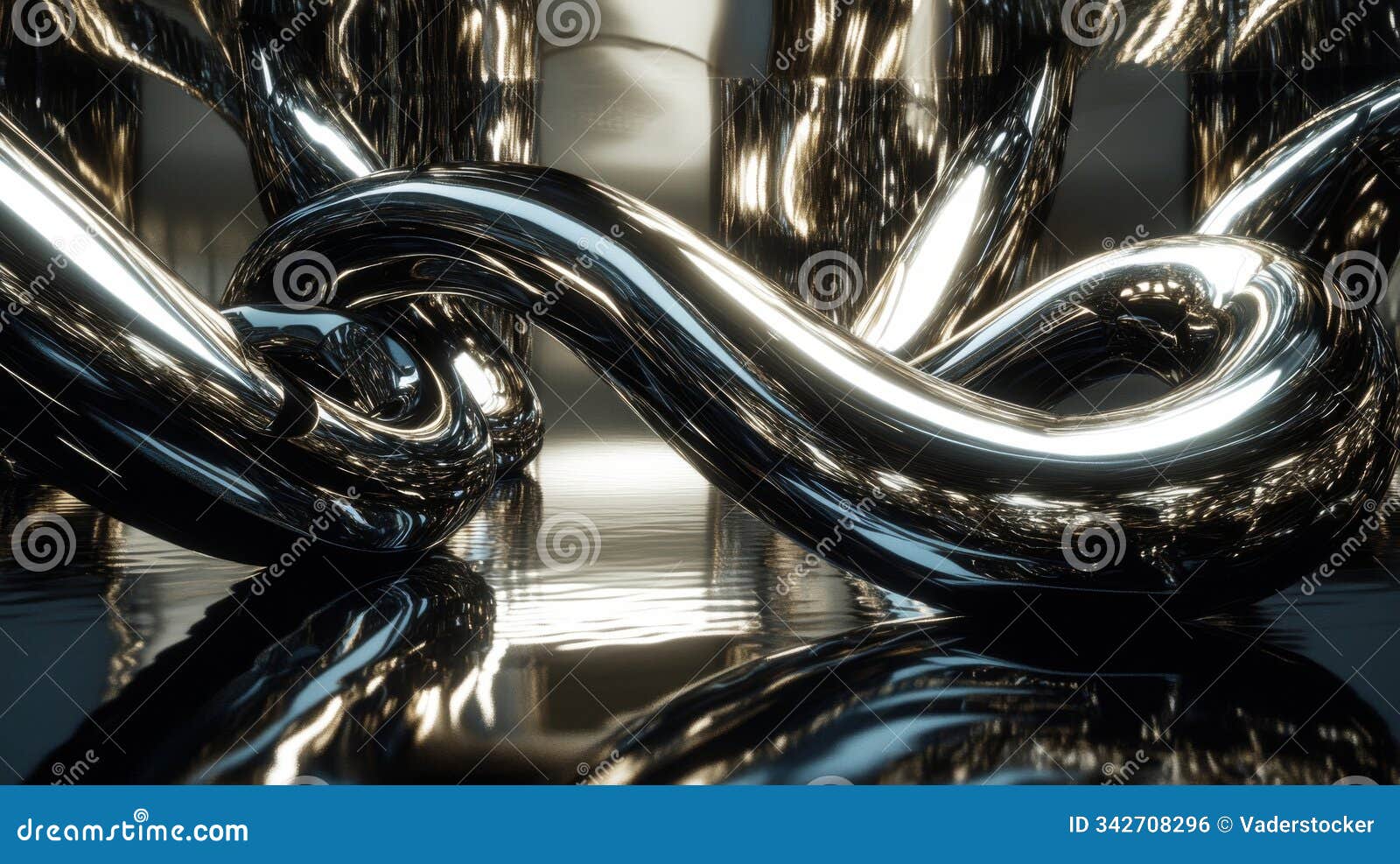 3D Chrome Tubes Technology Background. Royalty-Free Stock Photo ...