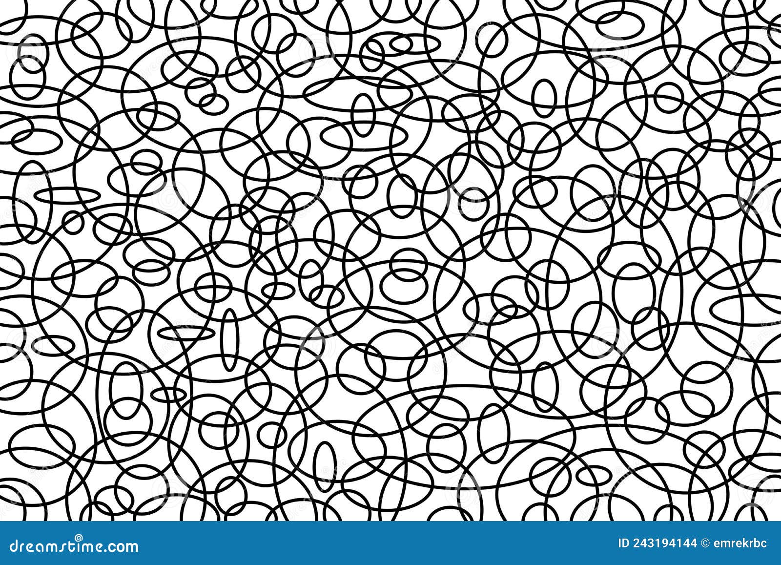 Intertwined Circles Background Pattern, Tangled Circles, Nested ...