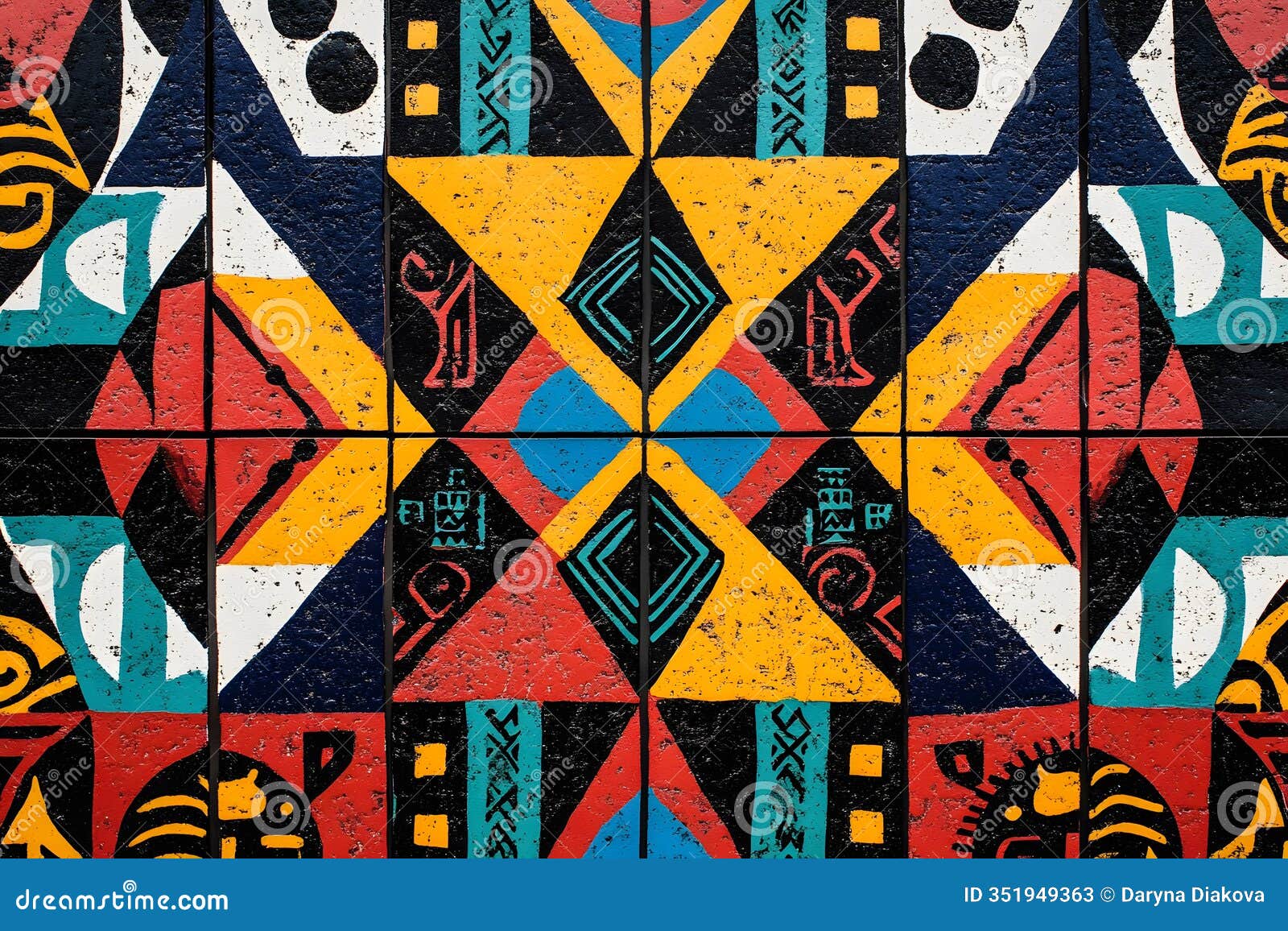 Intertwined Cultures: African Patterns Meet Modern Strength Stock Image ...