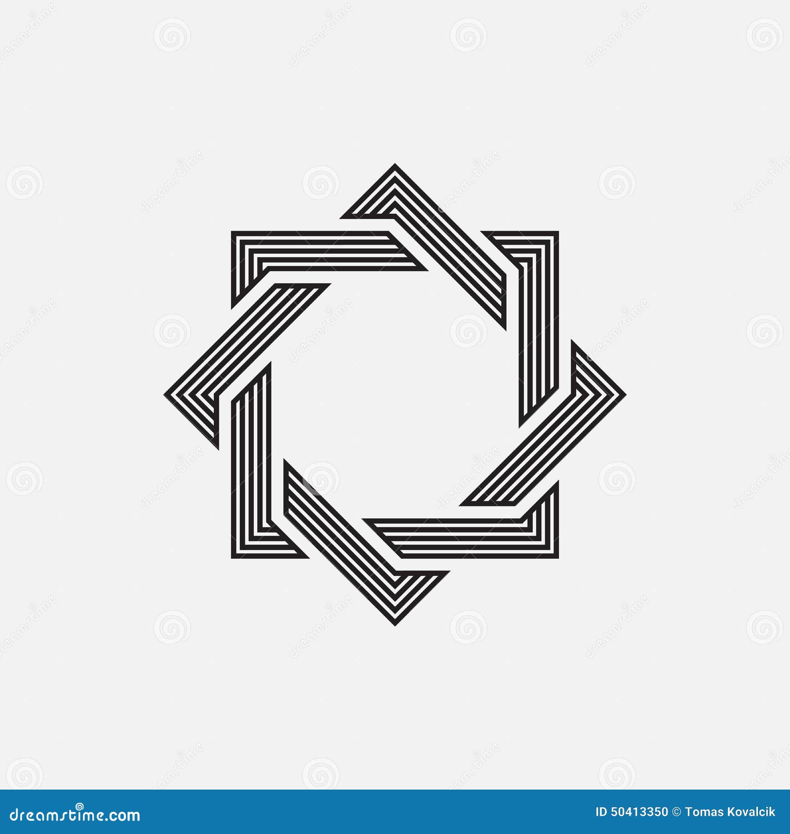 Intertwined Geometric Shapes Vector Illustration | CartoonDealer.com ...