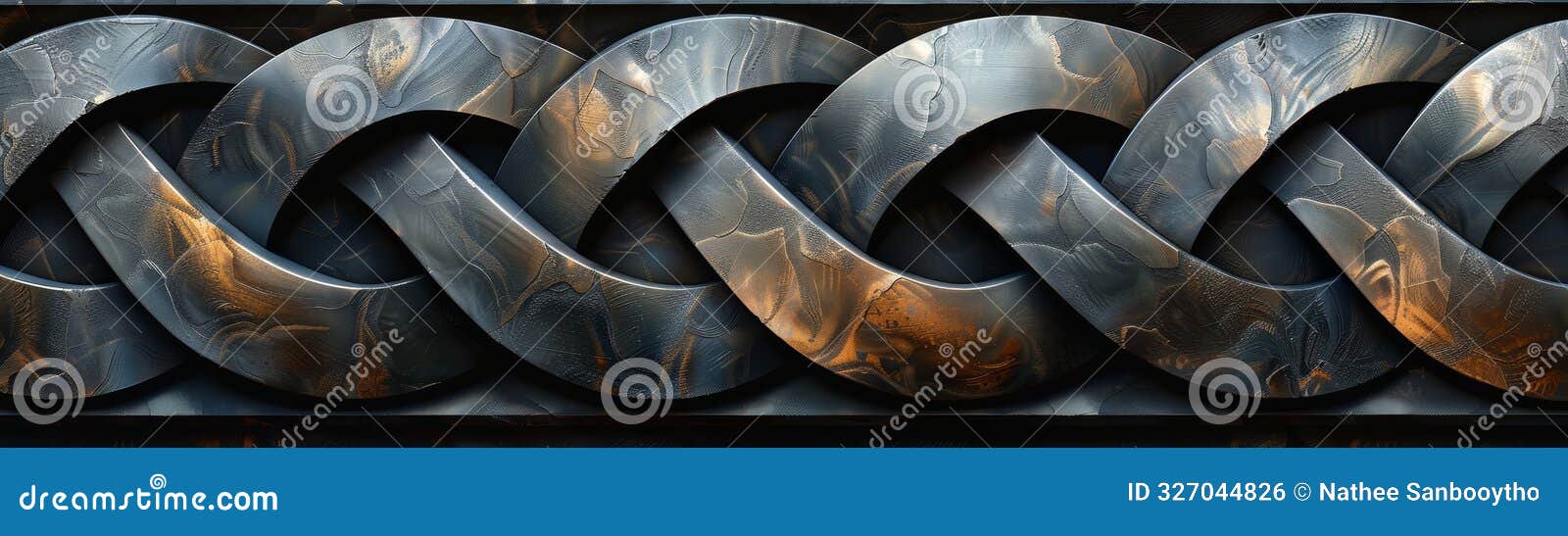 Intertwined Metal Pattern with Rustic Texture Stock Illustration ...