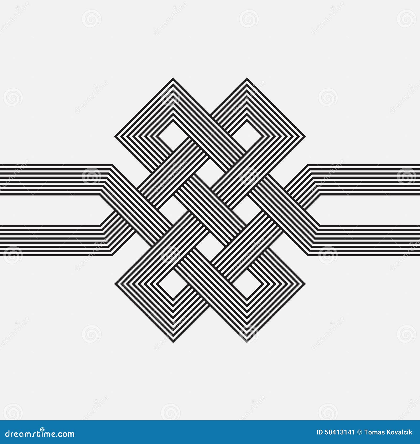Intertwined pattern stock vector. Illustration of element - 50413141
