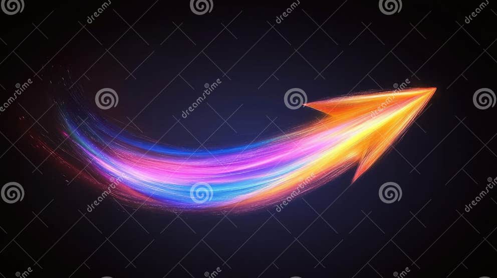 Intertwined Rays of Light in Arrow Formation: Abstract Concept of ...