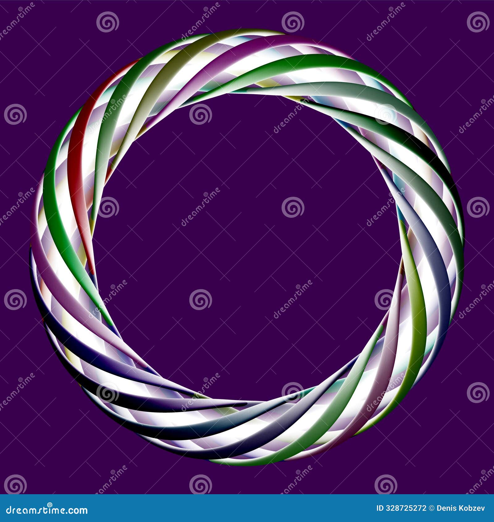Intertwined Stripes in the Shape of a Torus, in Multi-colored Colors ...