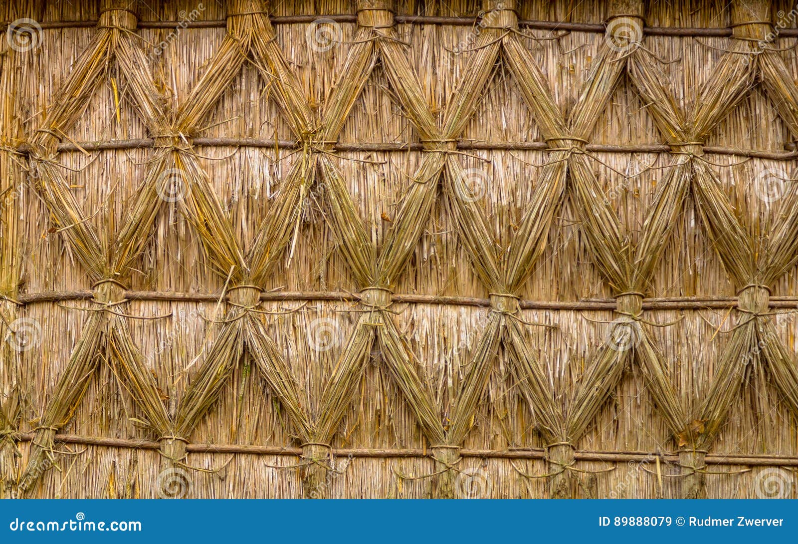 Intertwined Thatching of Reed on on a Cottage Stock Image - Image of ...