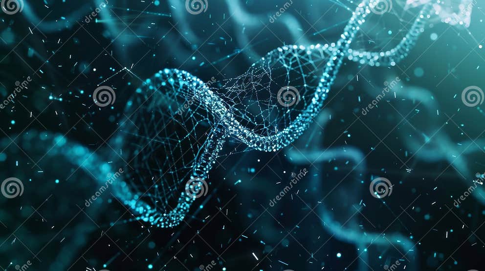 The Intertwining of DNA and Blockchain Elements Symbolizes the ...