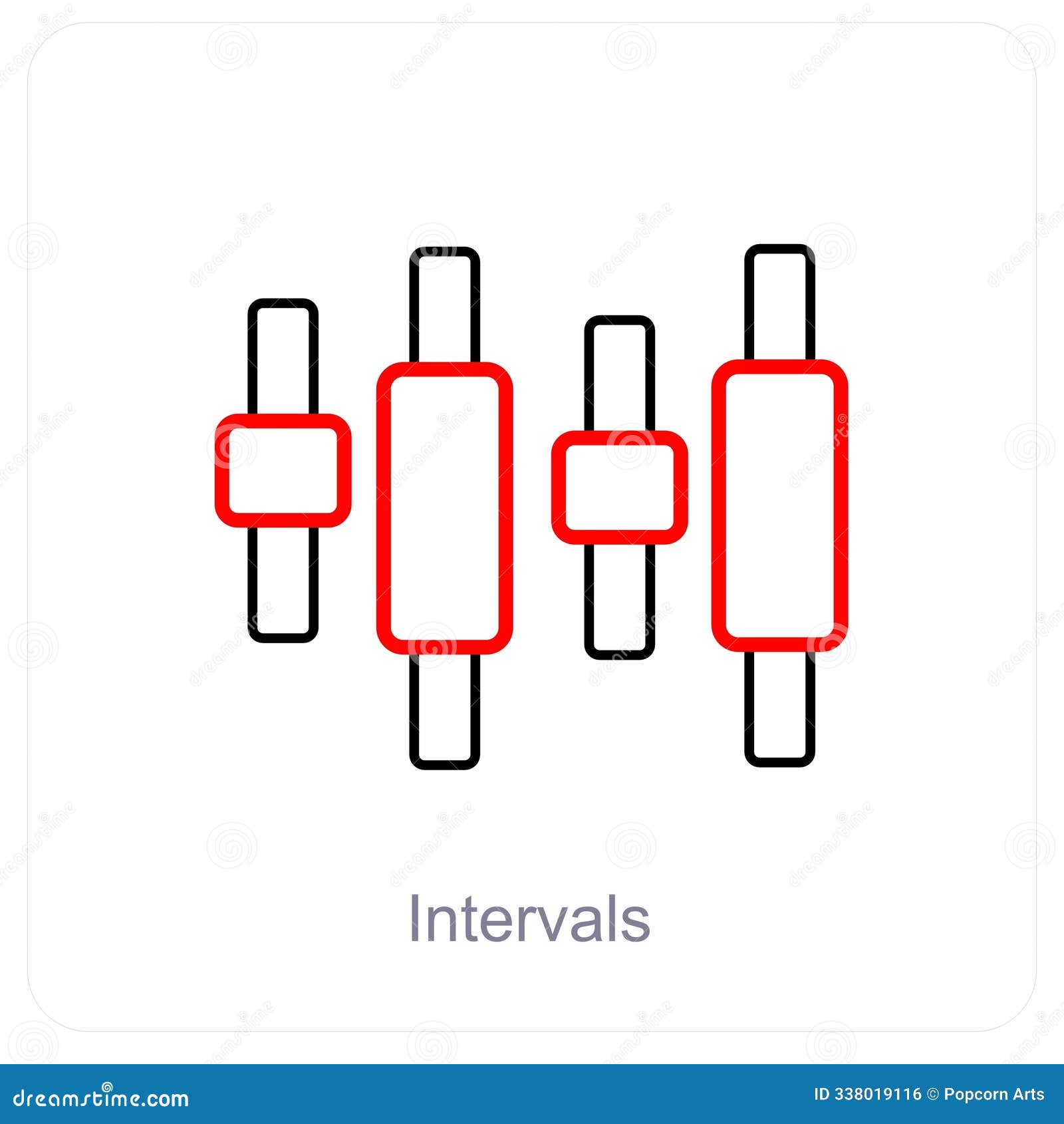 Intervals and Diagram Icon Concept Stock Illustration - Illustration of ...
