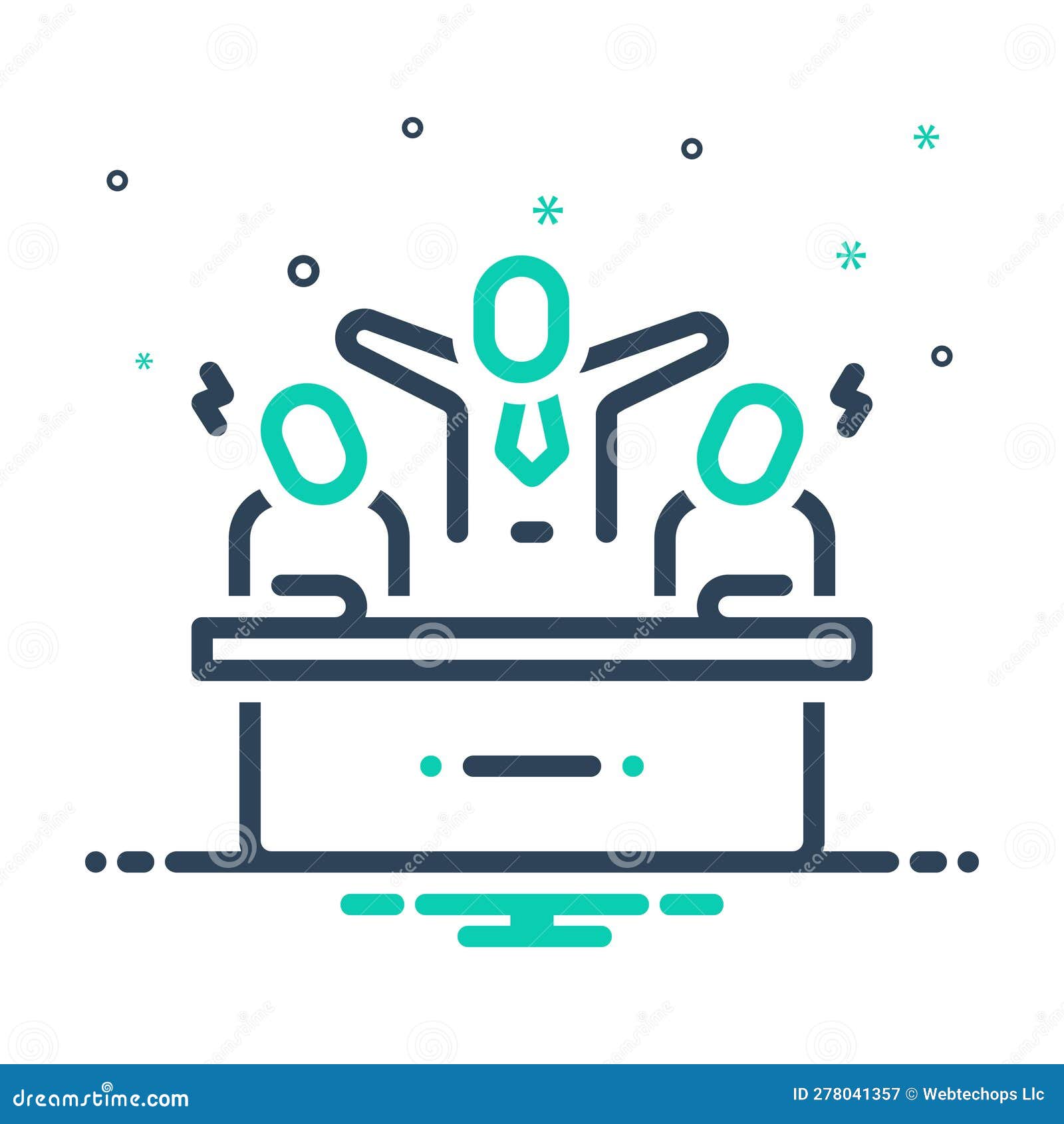 Mix Icon for Intervention, Interference and Fall Stock Vector ...