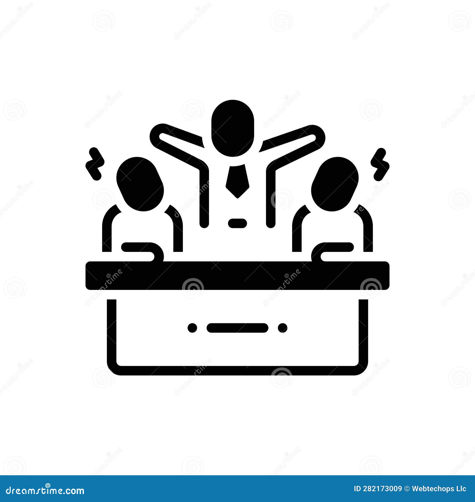 Black Solid Icon for Intervention, Interference and Fall Stock ...