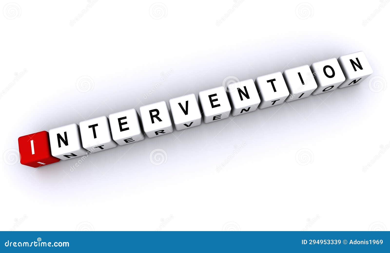 Intervention Word Block on White Stock Image - Image of clinical, abuse ...