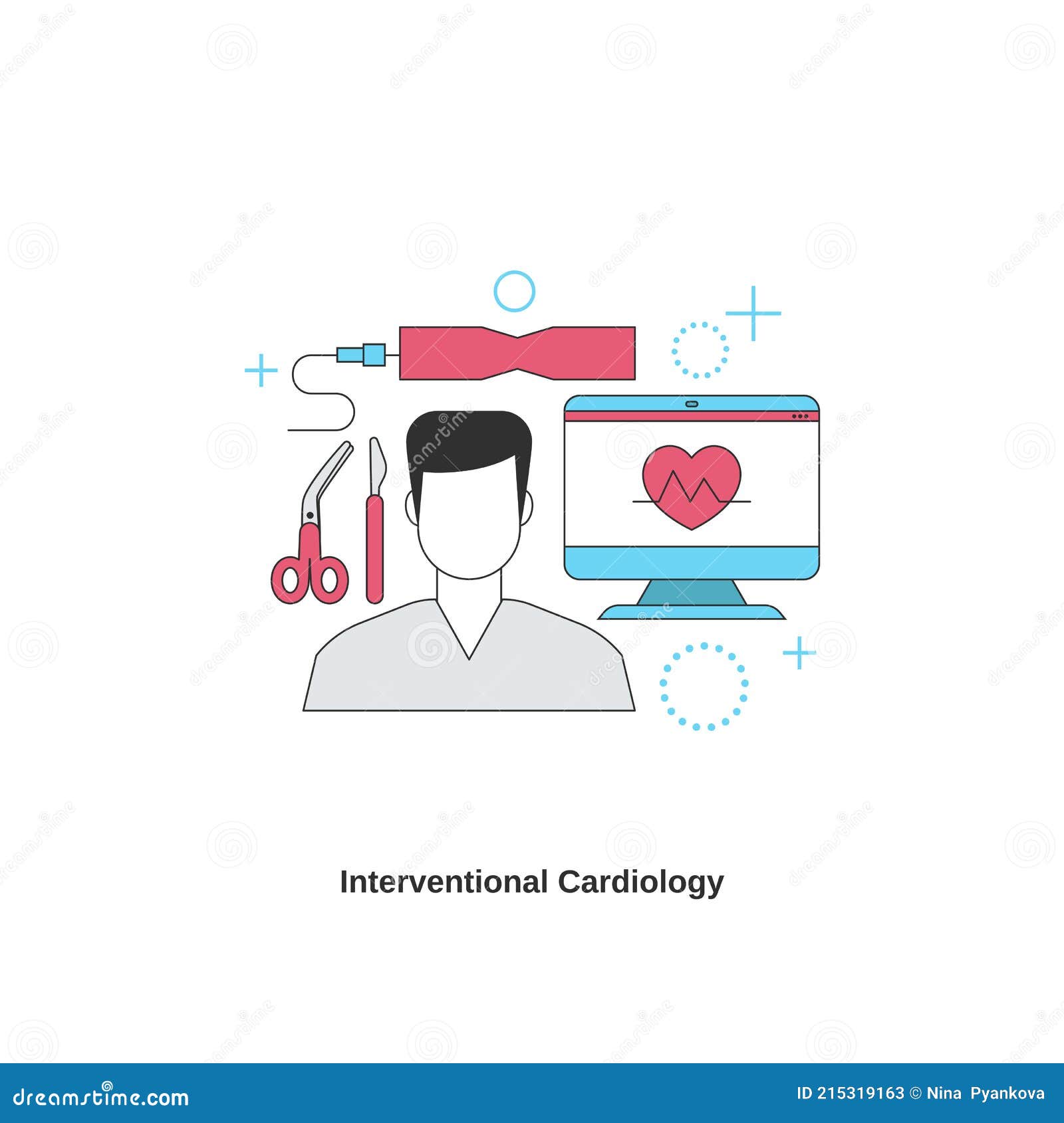 Interventional Cardiology Concept Stock Vector - Illustration of ...