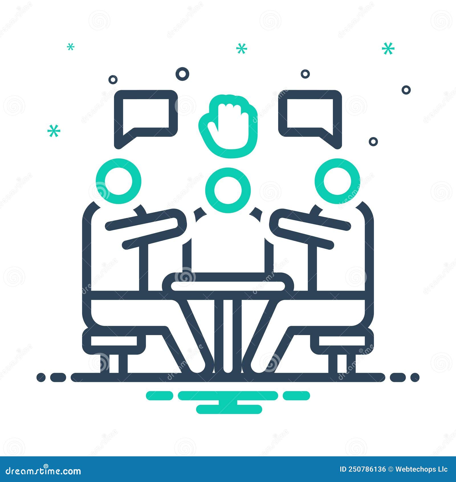 Mix Icon for Interventions, Interference and Mediation Stock Vector ...