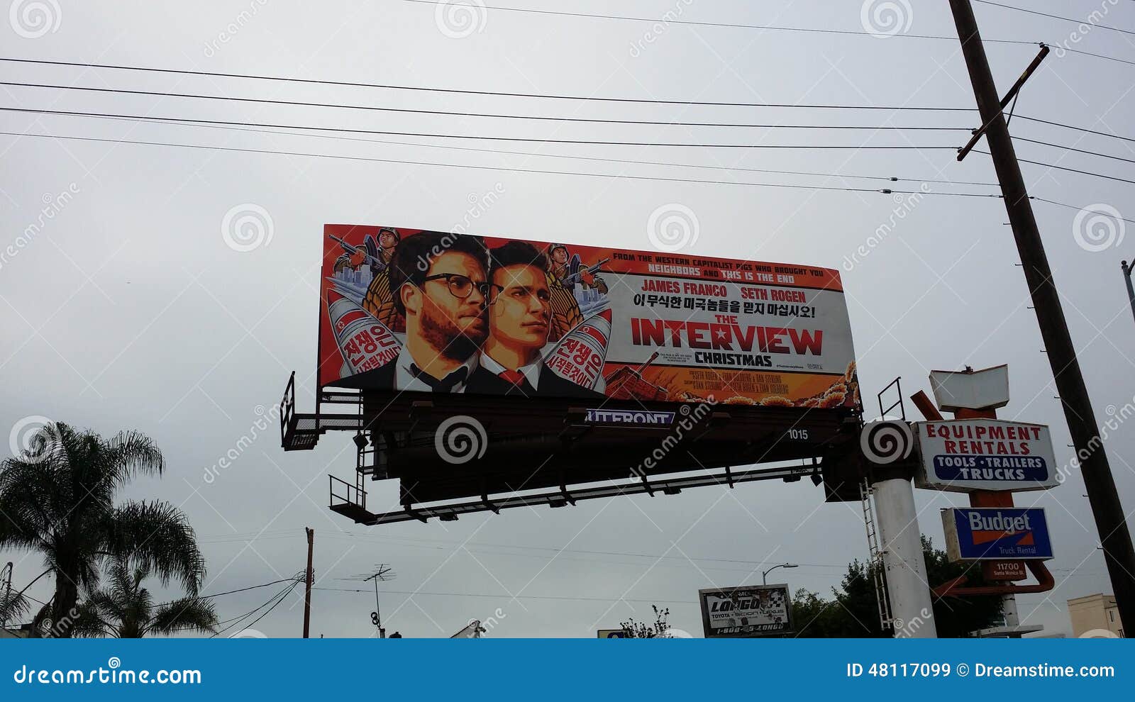 The Interview BillBoard editorial stock image. Image of sony - 48117099