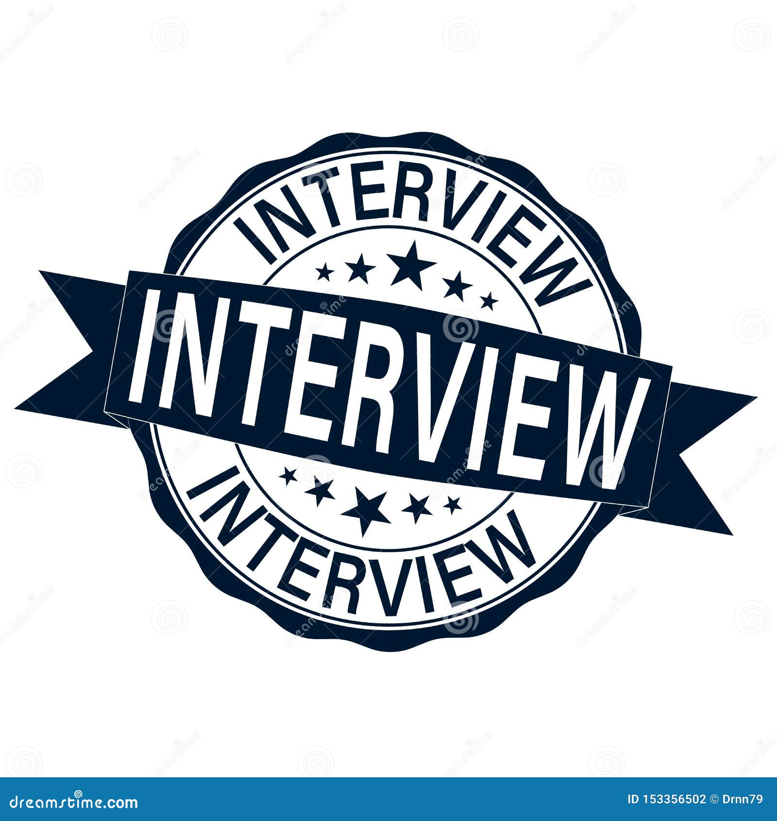 Interview Black Web Stamp Icon Logo Isolated Stock Vector ...
