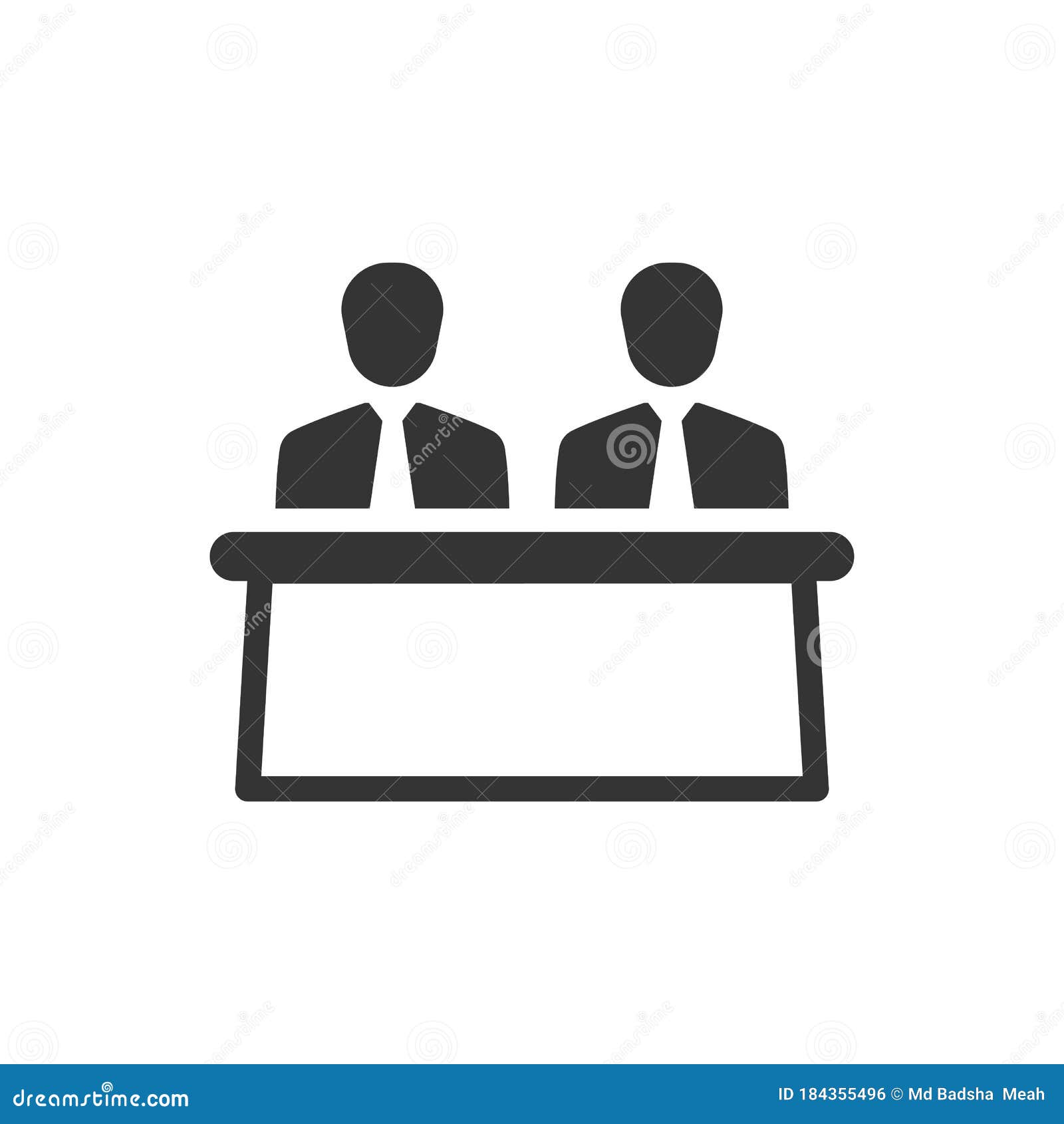 Interview Board Icon stock vector. Illustration of vector - 184355496