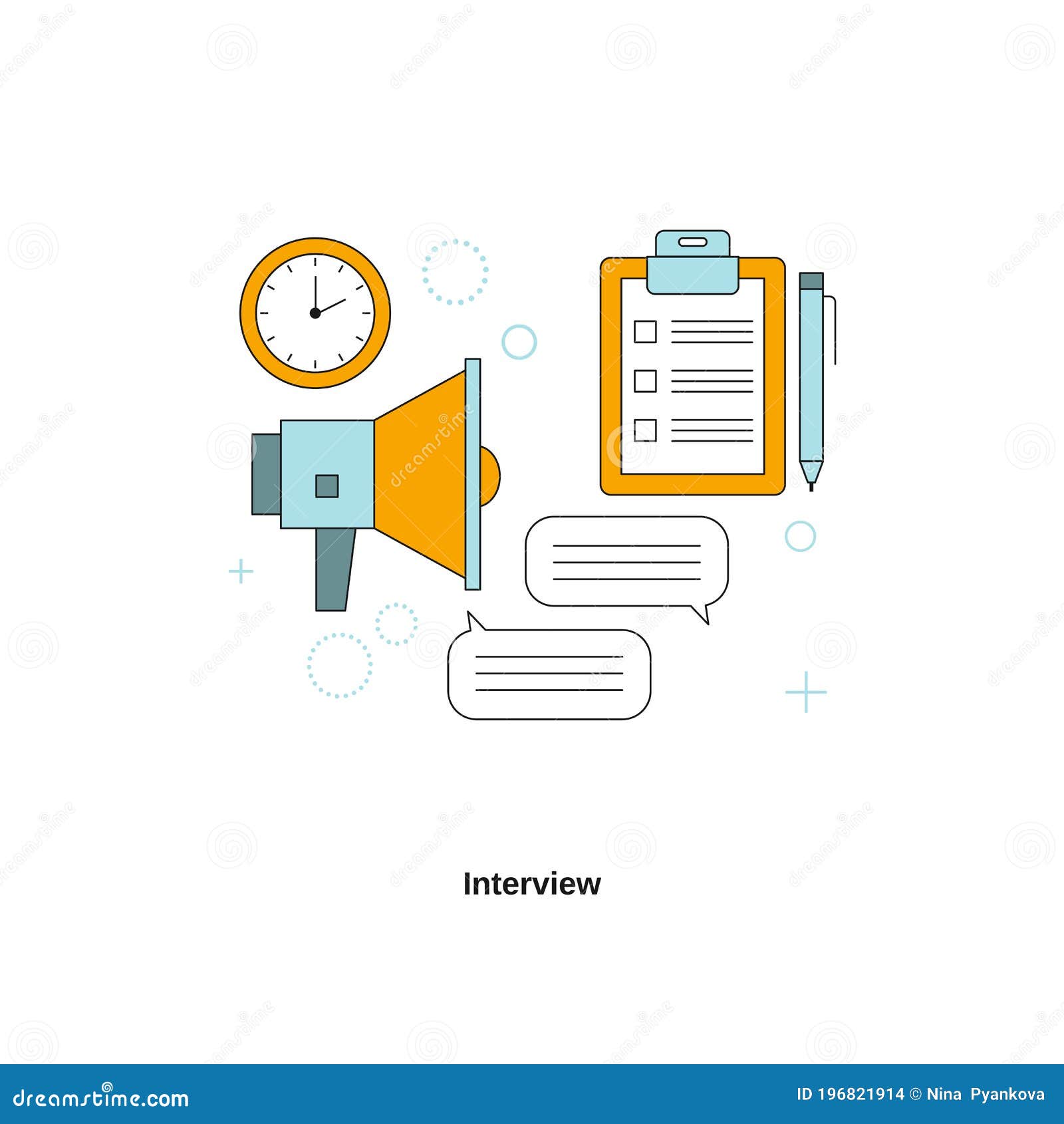 Interview Concept Illustration Stock Vector - Illustration of customer ...