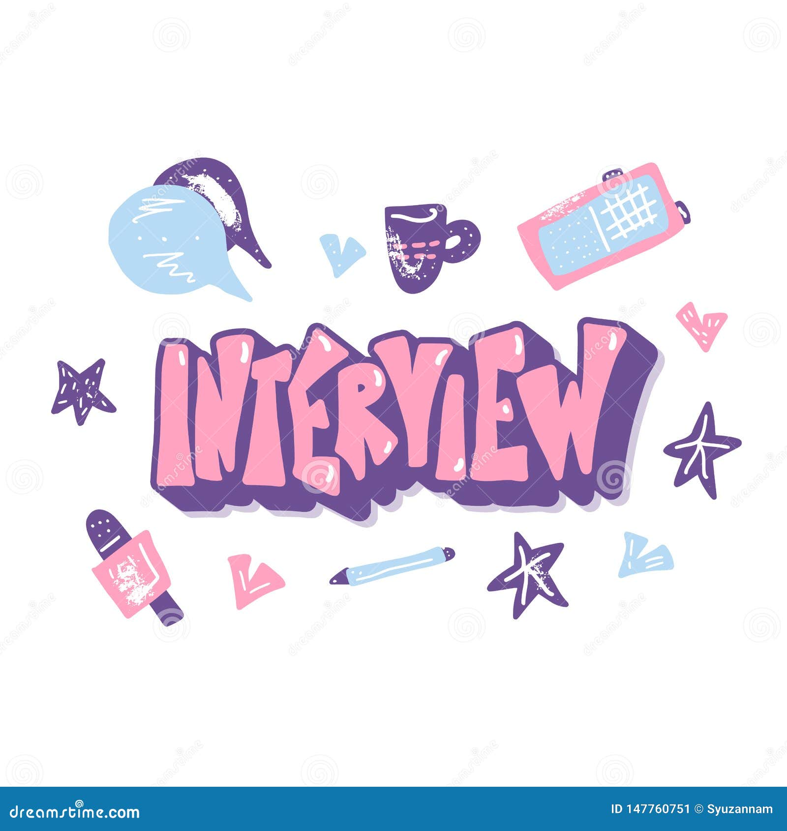 Interview Design Poster. Vector Illustration. Stock Vector ...