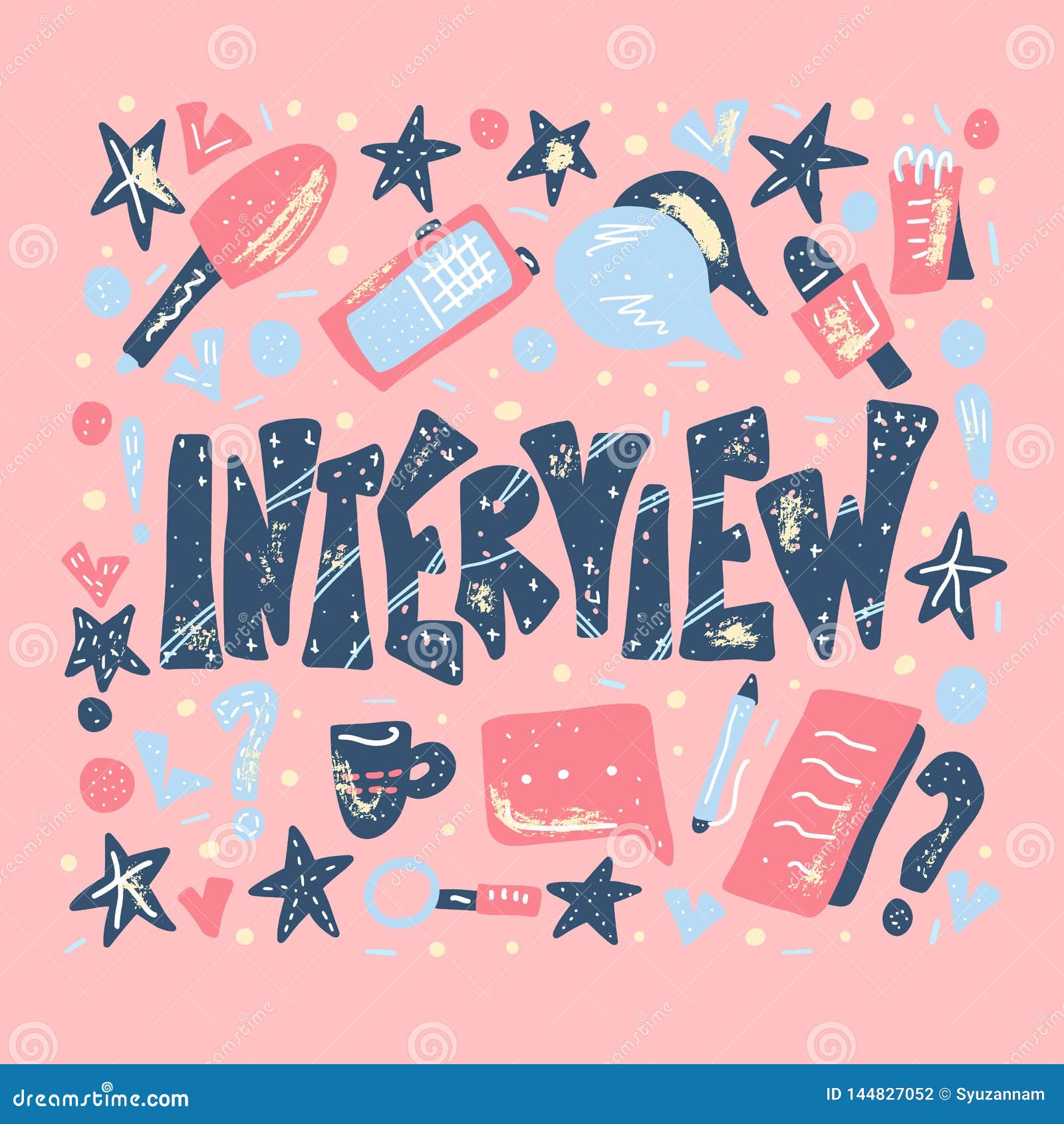 Interview Design Poster. Vector Illustration. Stock Vector ...