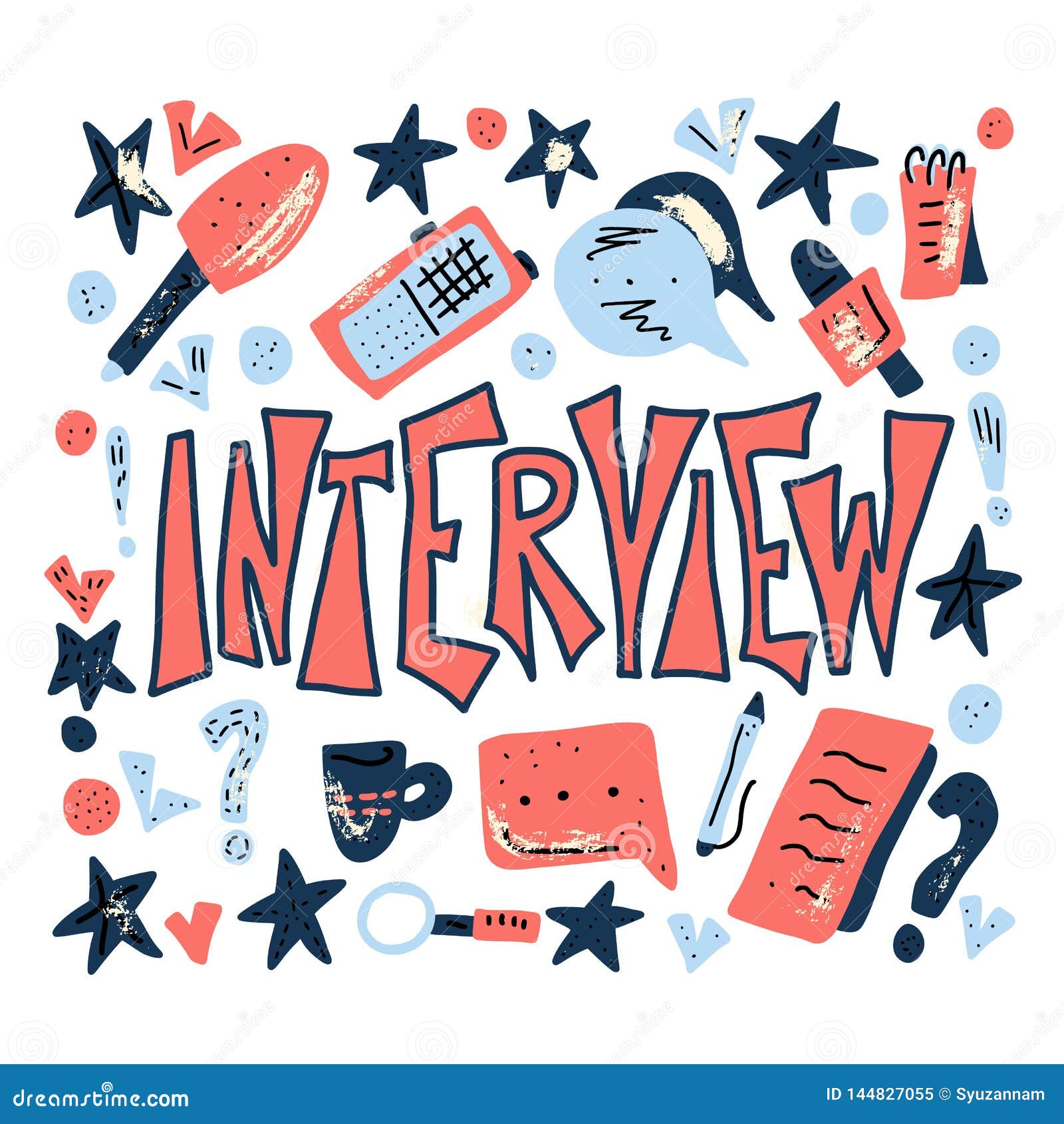 Interview Design Poster. Vector Illustration. Stock Vector ...
