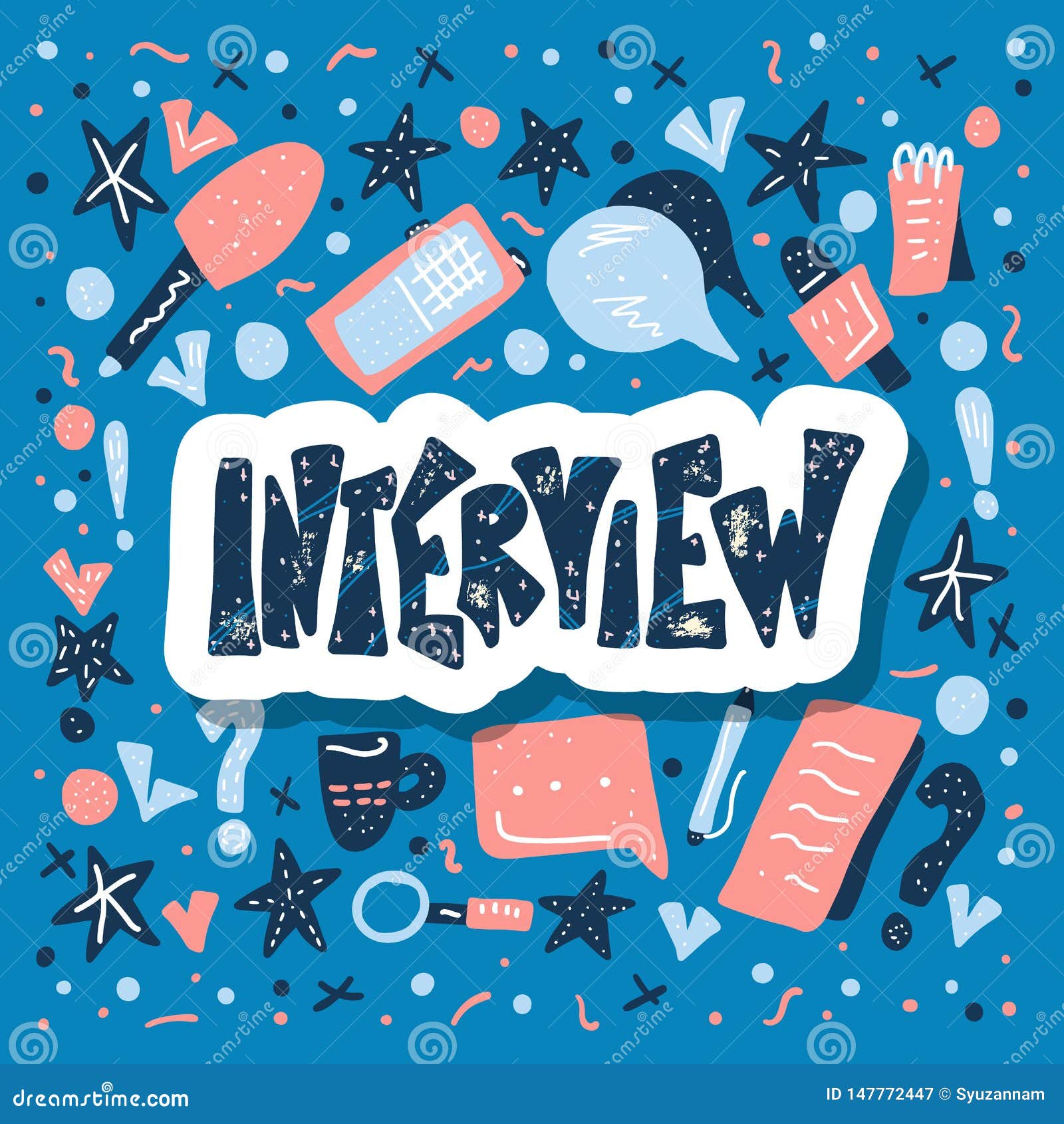 Interview Design Poster. Vector Illustration. Stock Vector ...