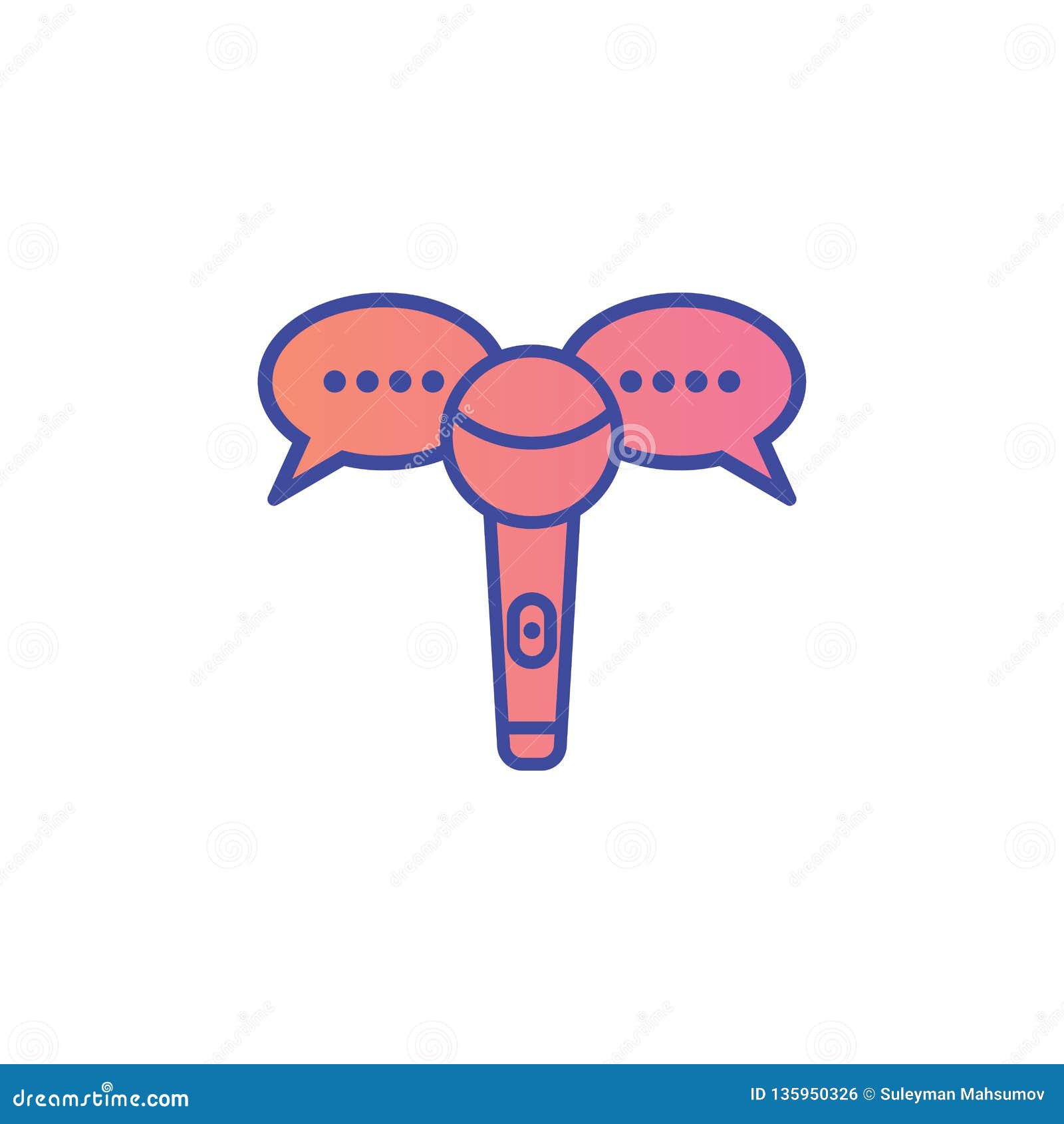 Interview Flat Vector Icon Sign Symbol Stock Vector - Illustration of ...