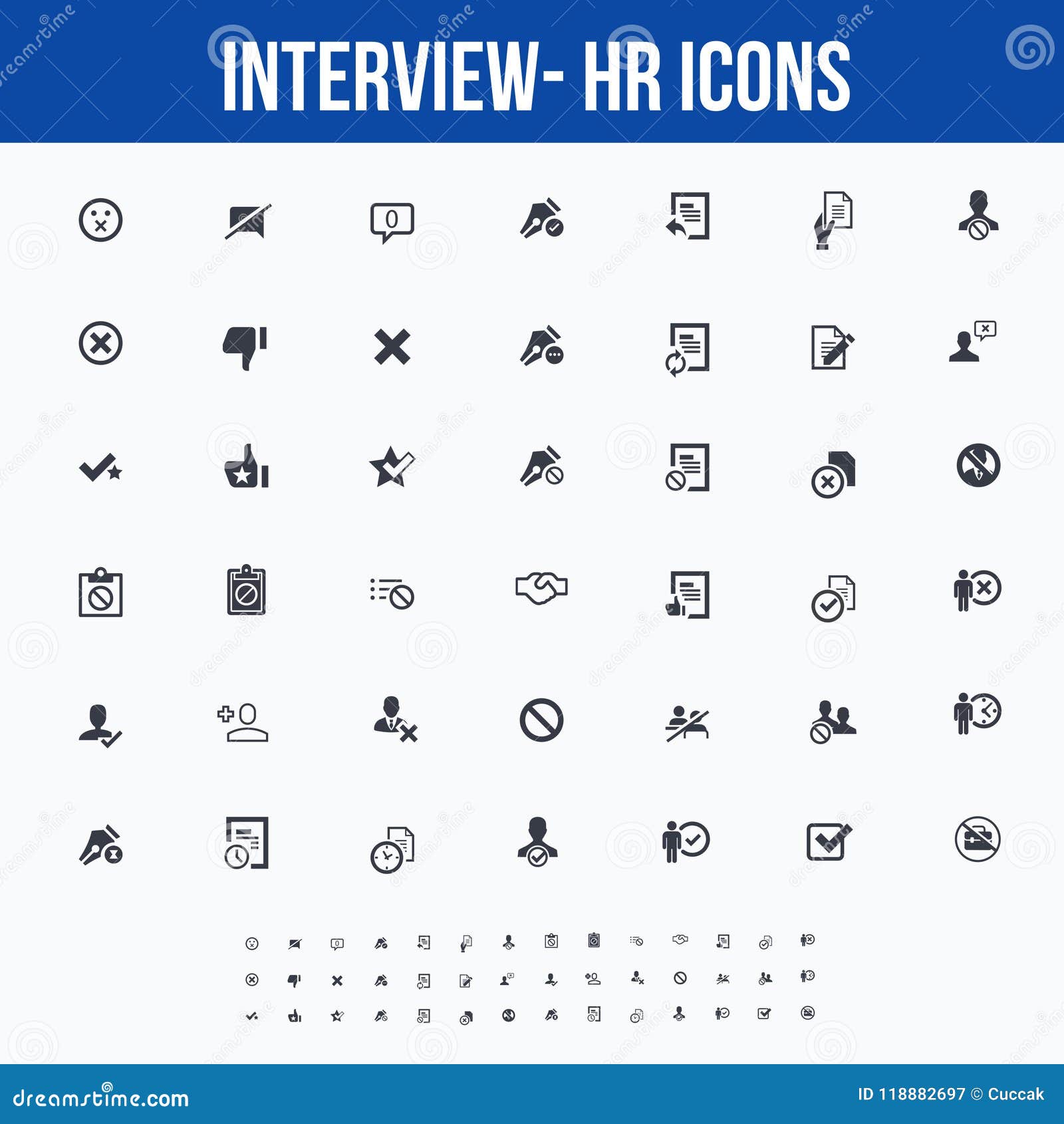 Interview/Human Resources Icons for Web/mobile Screens - Part 2 Stock ...