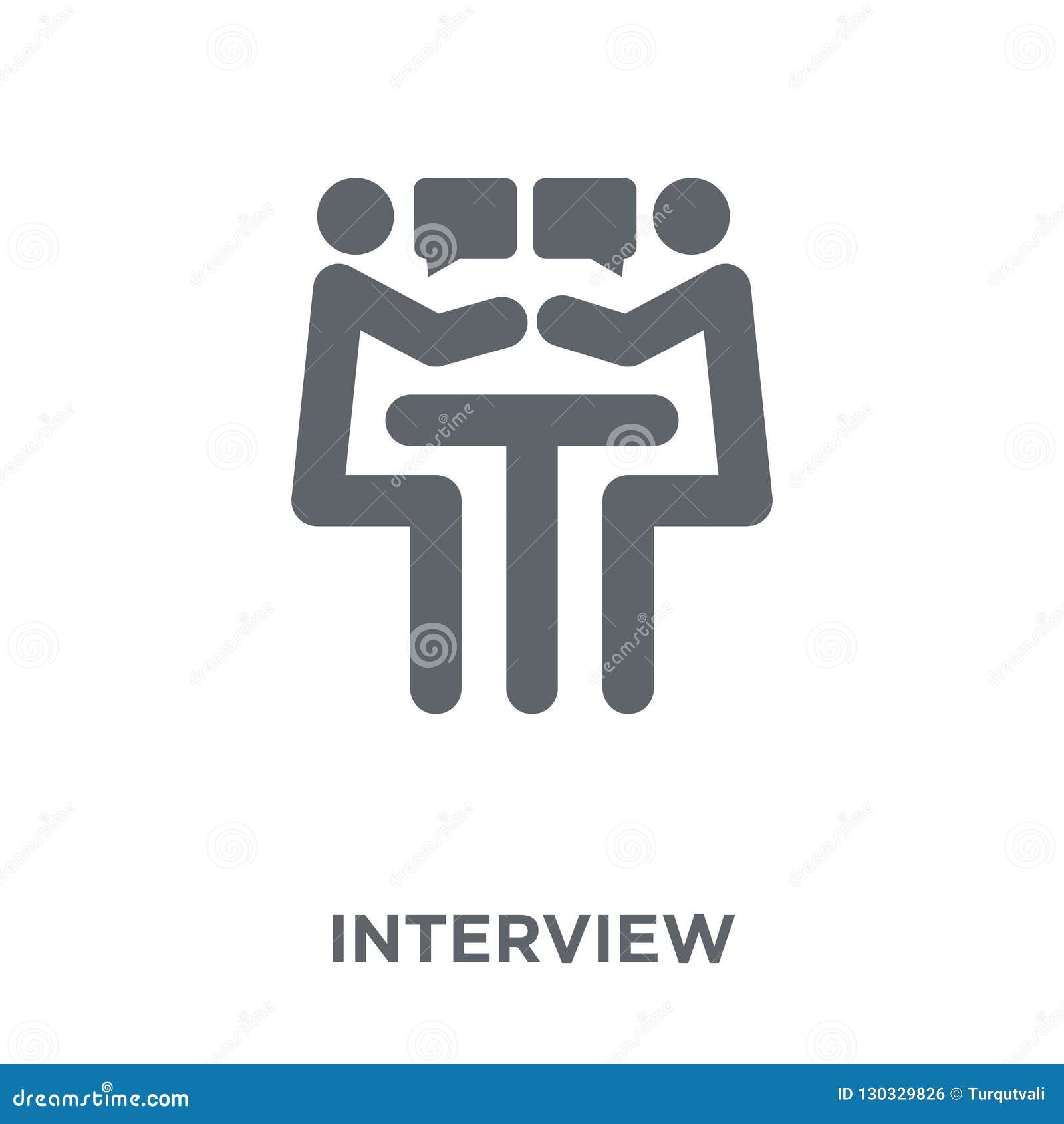 Interview Icon from Human Resources Collection. Stock Vector ...