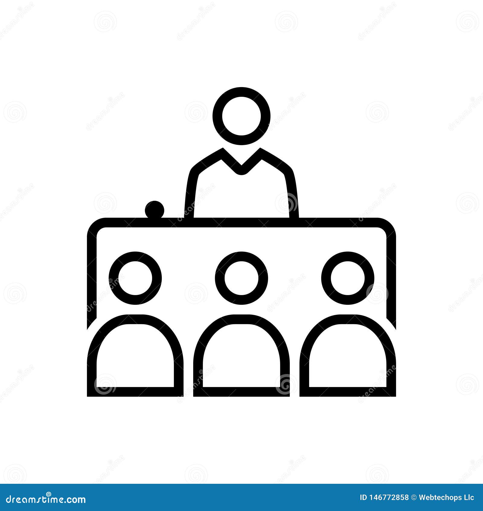Black Solid Icon for Interview, Speech and Speaker Stock Vector ...