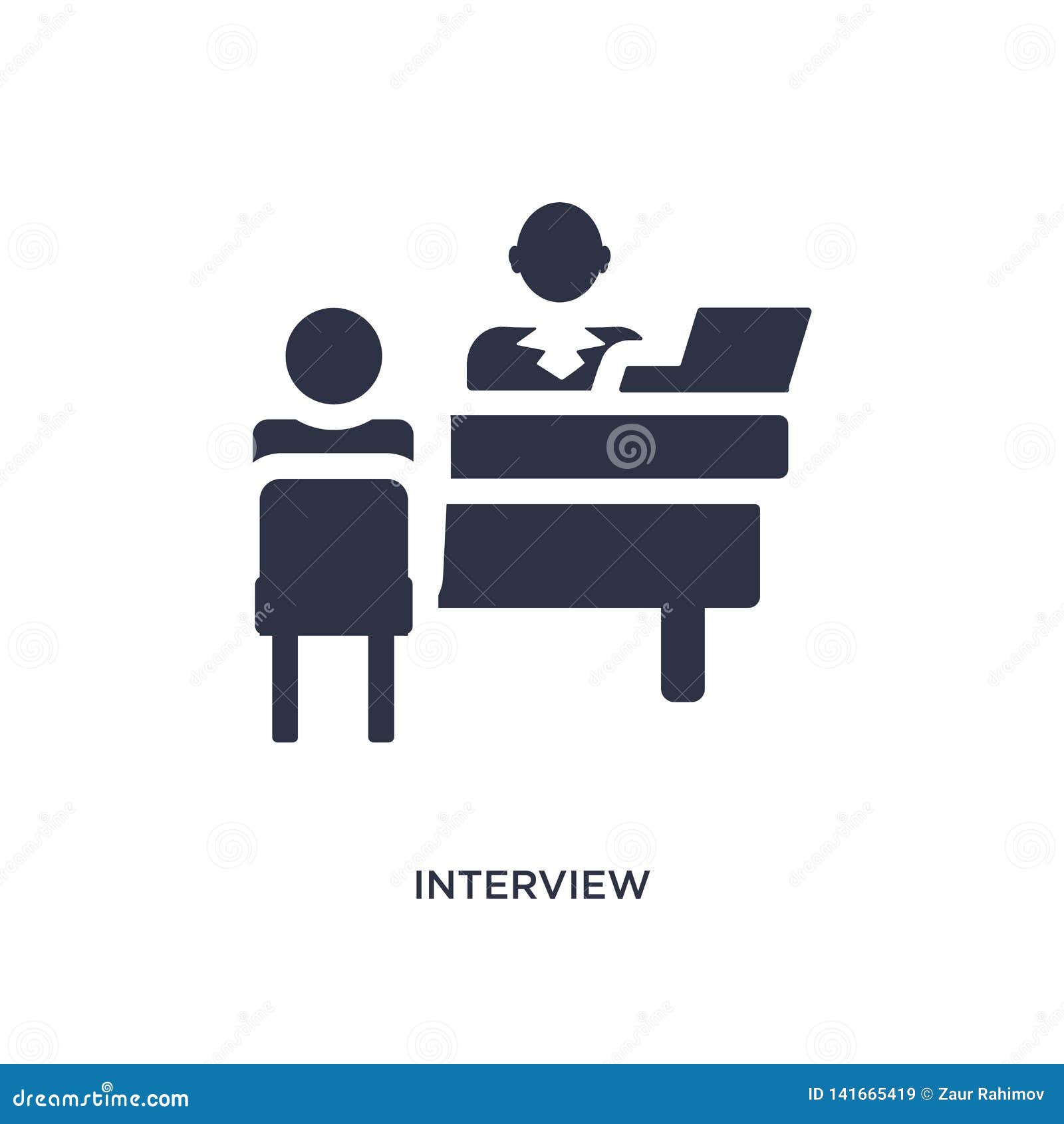 Interview Icon On White Background. Simple Element Illustration From ...