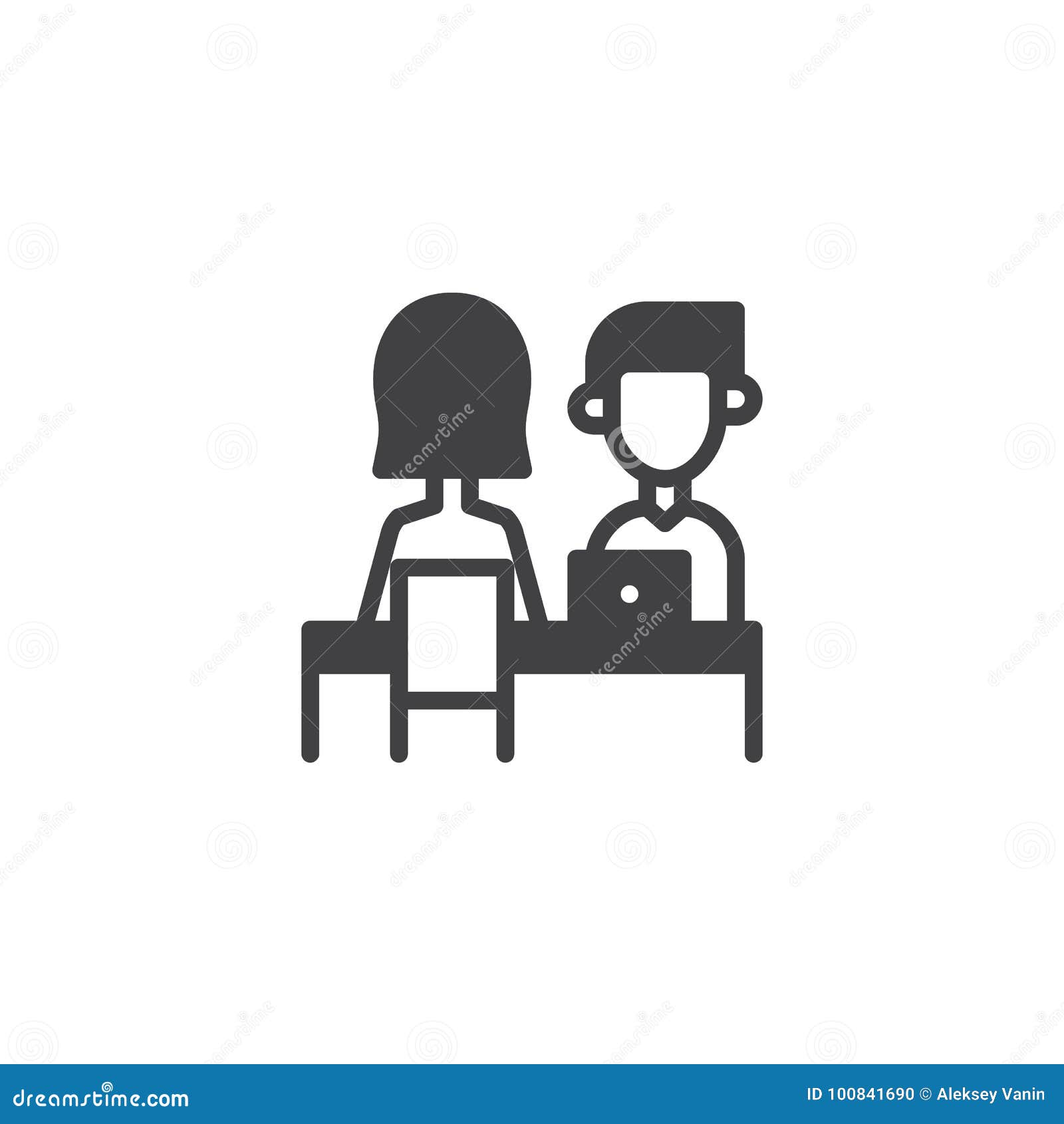 Interview icon vector stock vector. Illustration of person - 100841690
