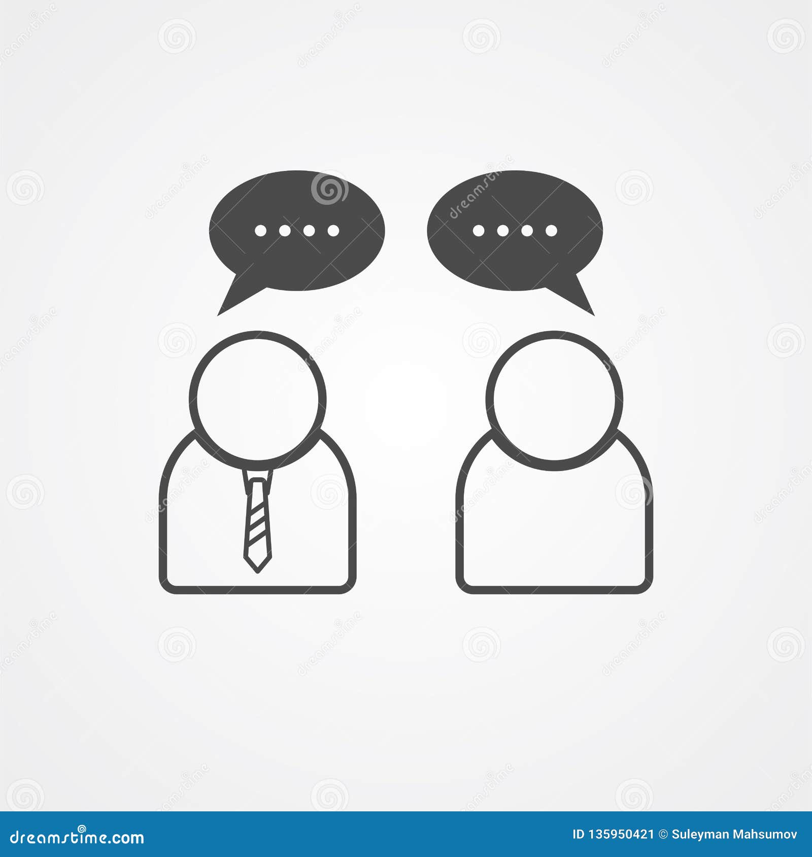 Interview Vector Icon Sign Symbol Stock Vector - Illustration of object ...