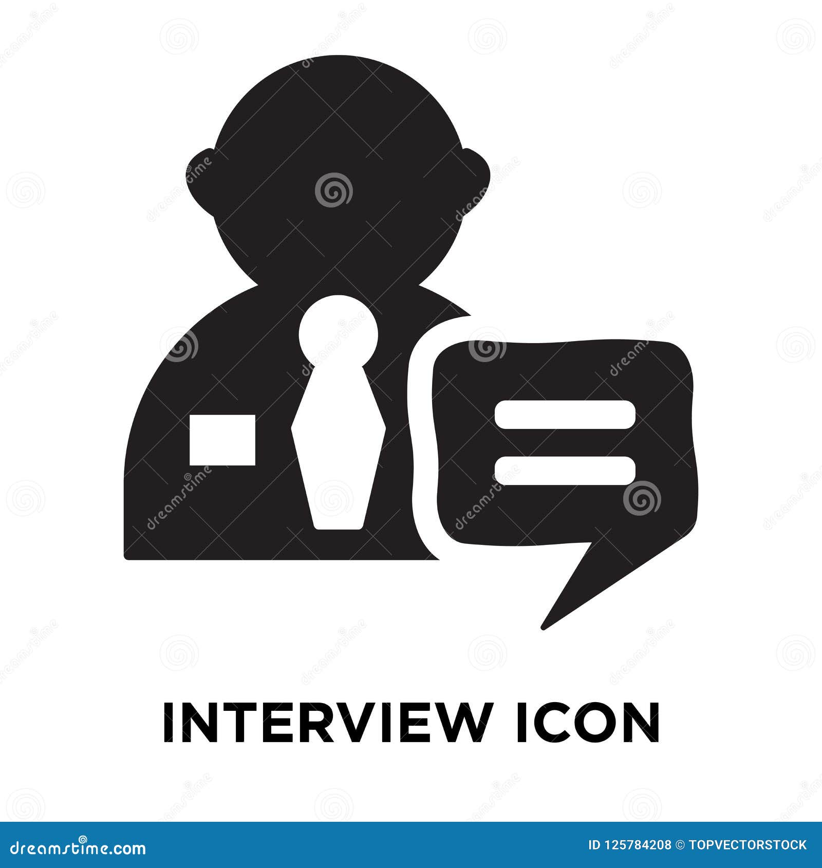 Interview Icon Vector Isolated on White Background, Logo Concept Stock ...